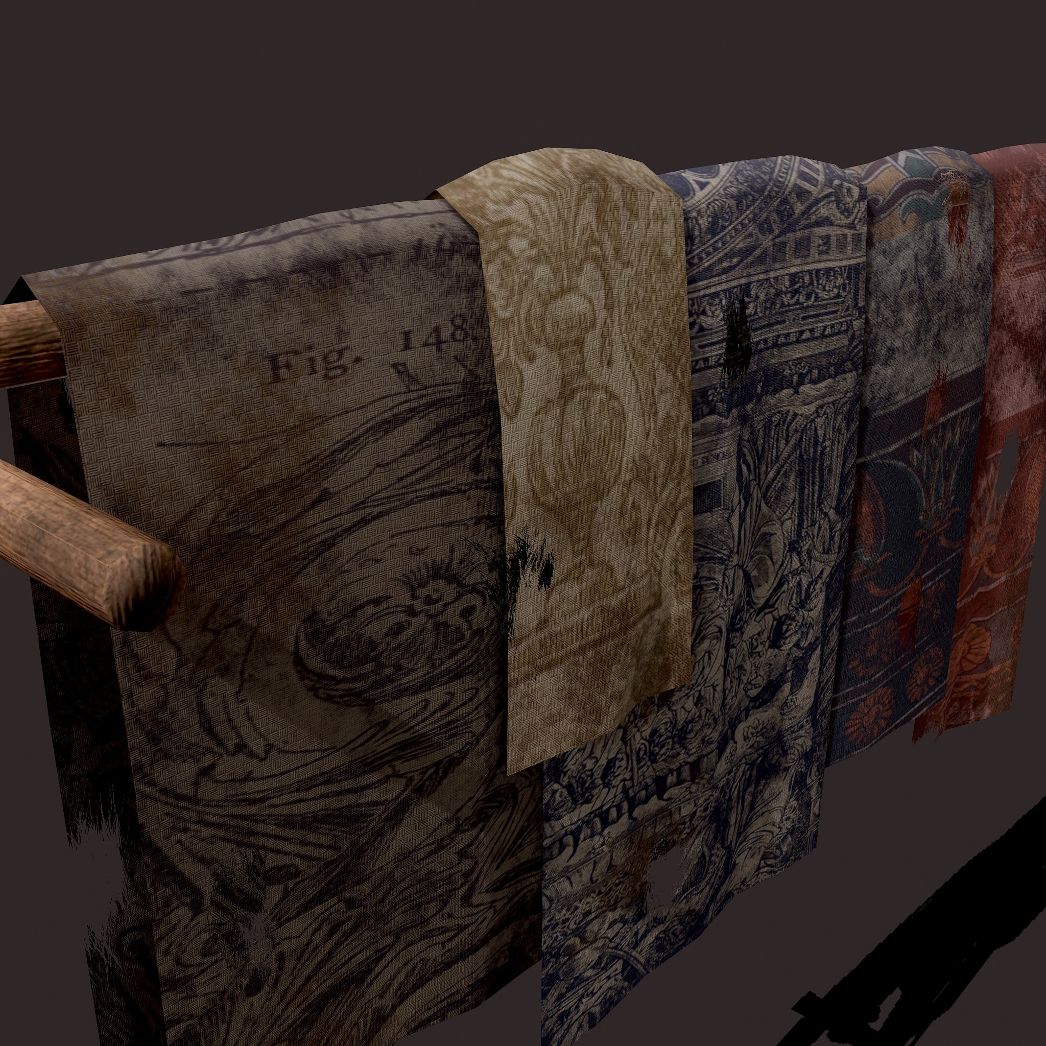 Medieval Blanket Hanger - 3D Model by Get Dead Entertainment