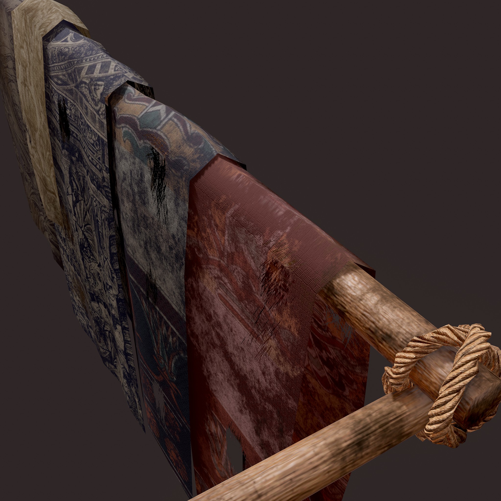 Medieval Blanket Hanger - 3D Model by Get Dead Entertainment
