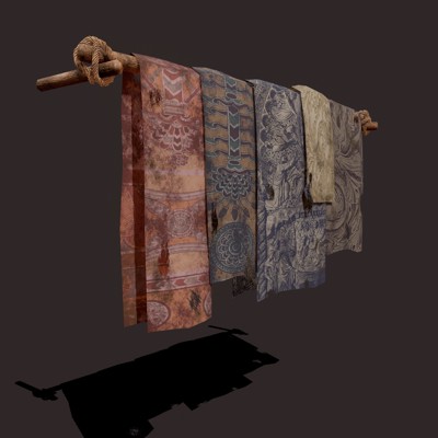 Medieval Blanket Hanger - 3D Model by Get Dead Entertainment