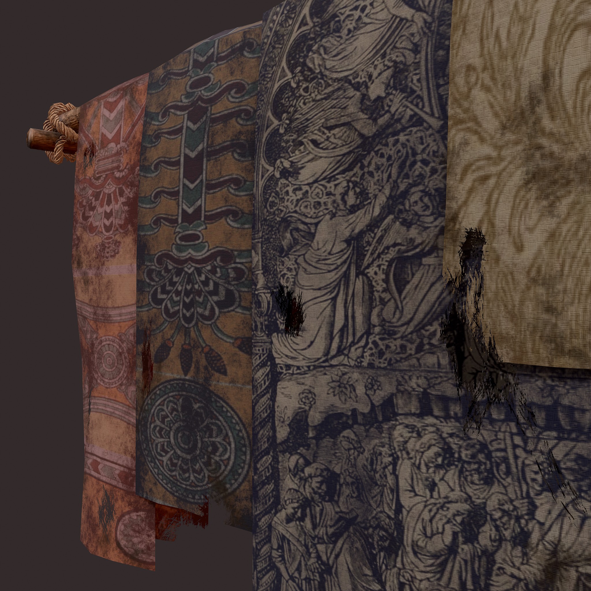 Medieval Blanket Hanger - 3D Model by Get Dead Entertainment