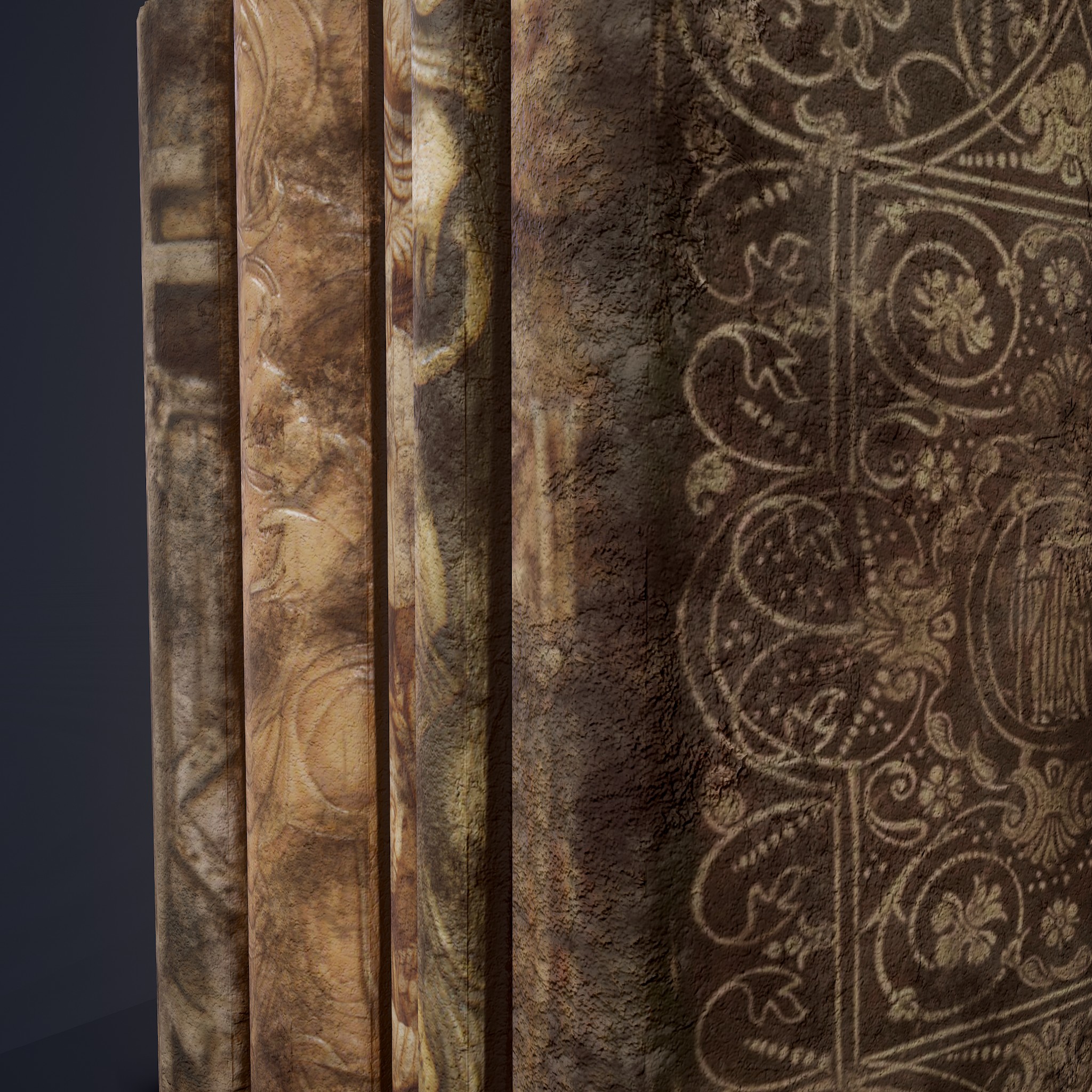 Medieval Books Row 1 Design 1 - 3D Model by Get Dead Entertainment
