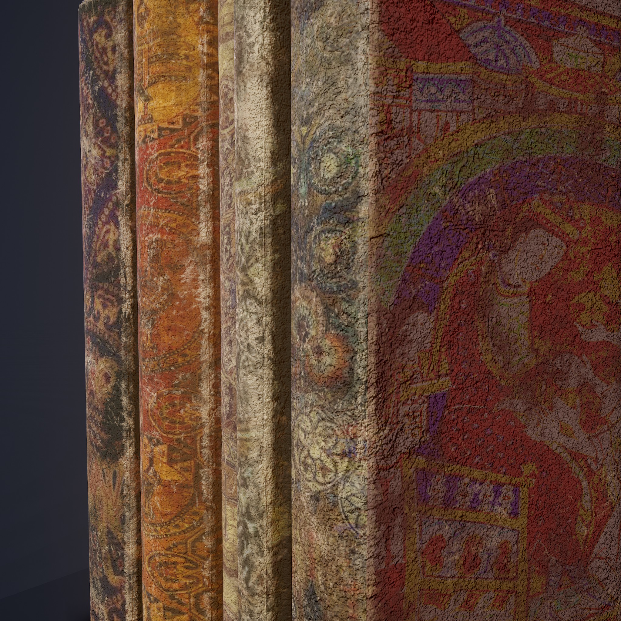 Medieval Books Row 1 Design 2 - 3D Model by Get Dead Entertainment