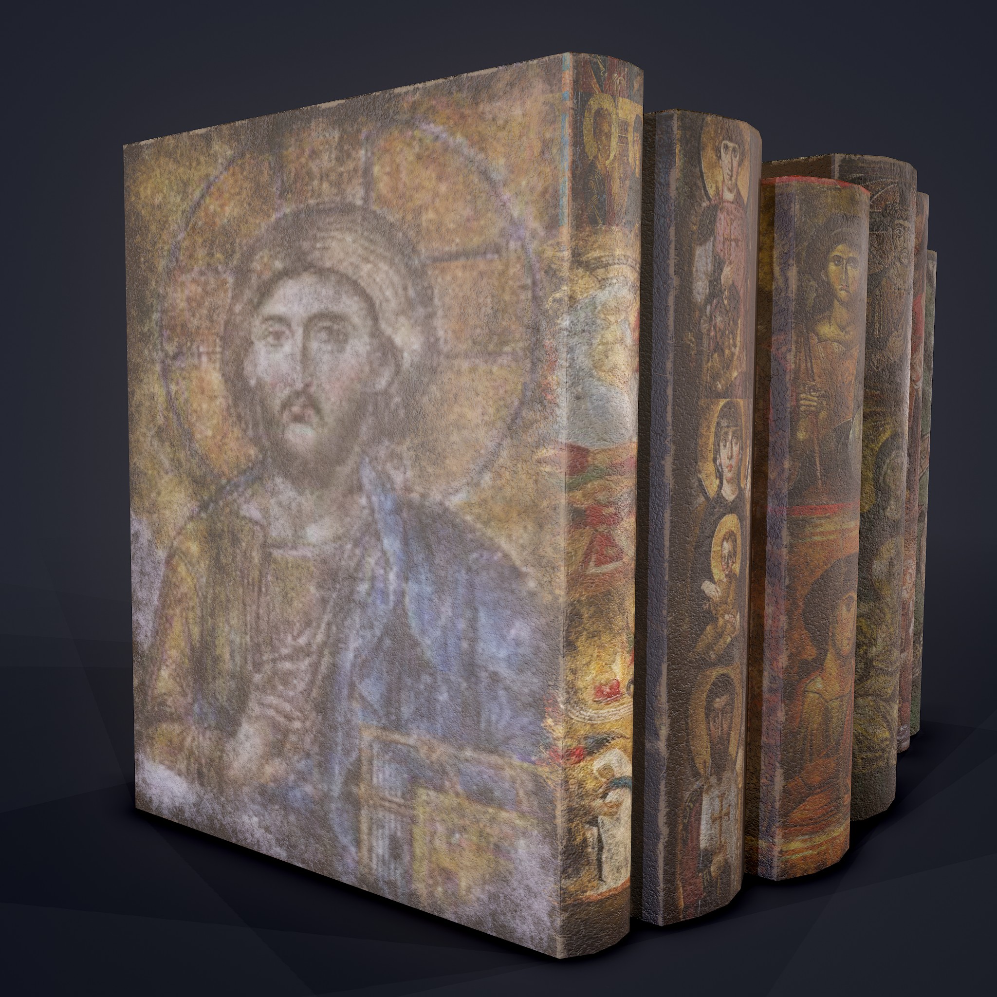 Medieval Books Row 2 Design 2 - 3D Model by Get Dead Entertainment