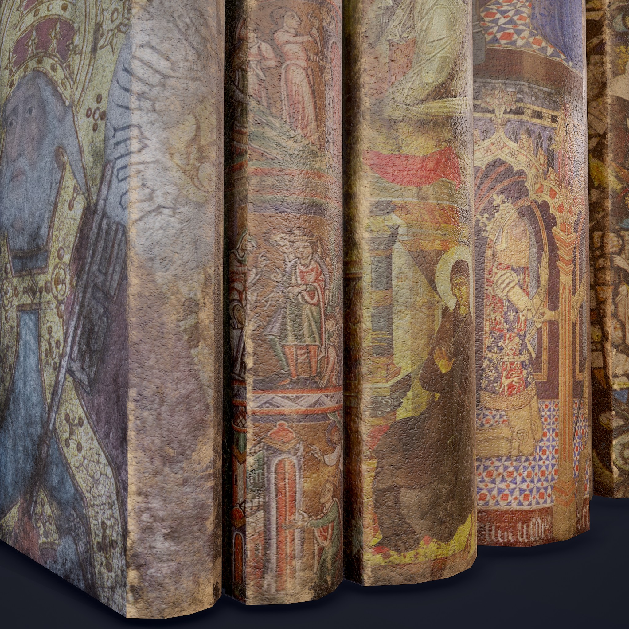 Medieval Books Row 3 Design 2 - 3D Model by Get Dead Entertainment