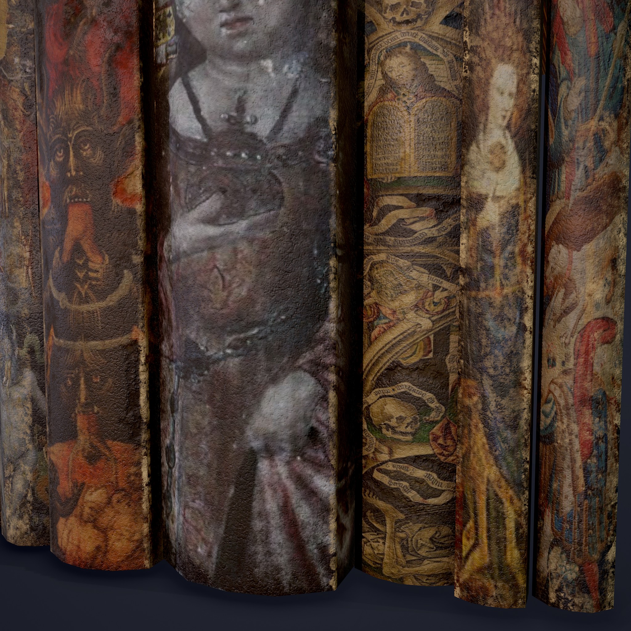 Medieval Books Row 3 Design 3 - 3D Model by Get Dead Entertainment