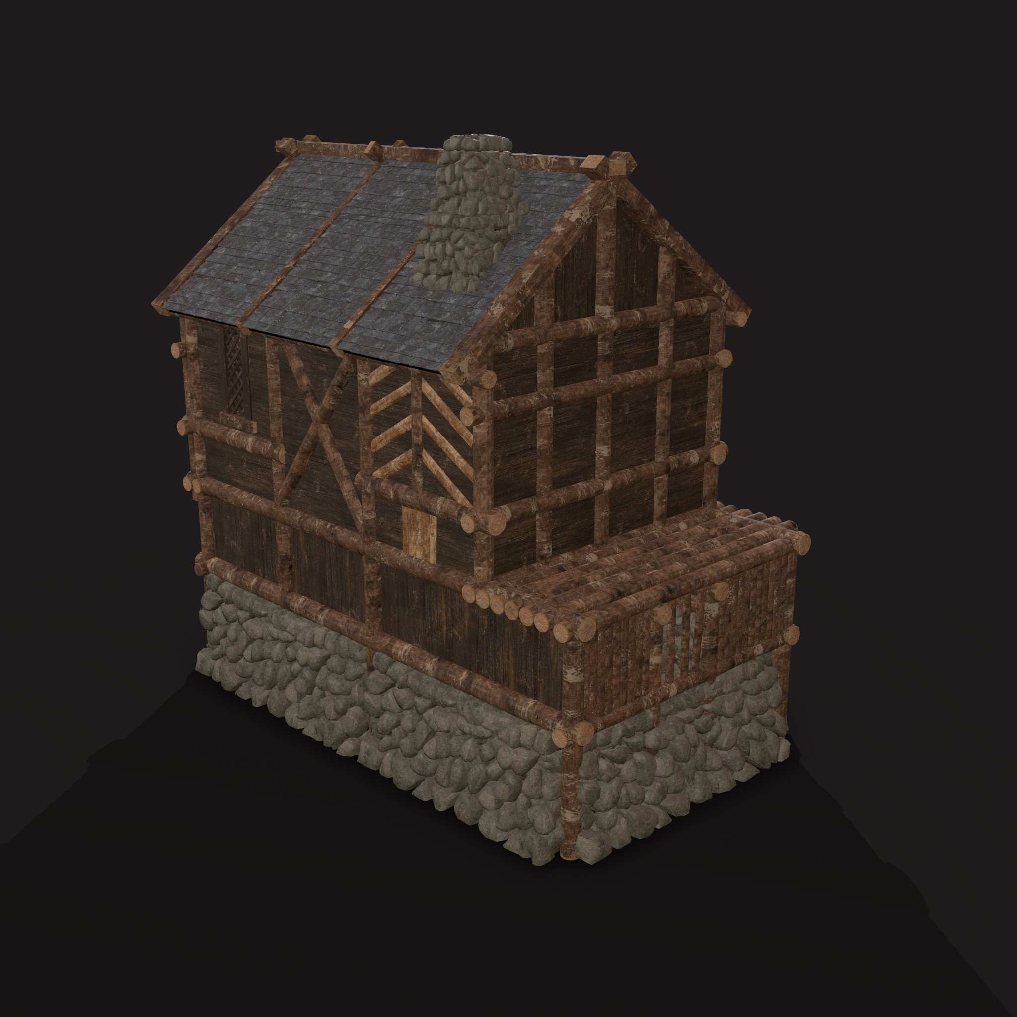 Medieval Cabin F - 3D Model by Get Dead Entertainment