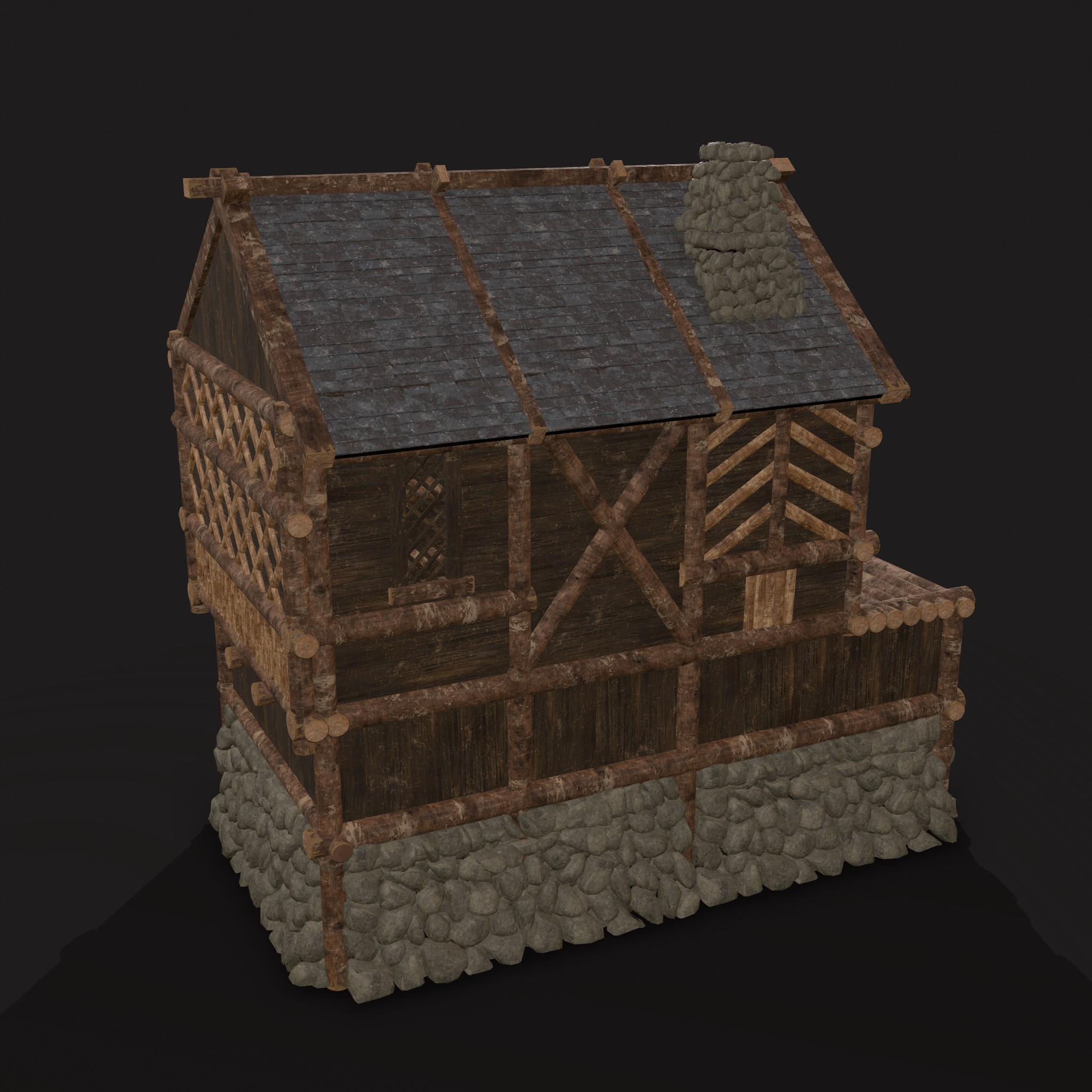 Medieval Cabin F - 3D Model by Get Dead Entertainment