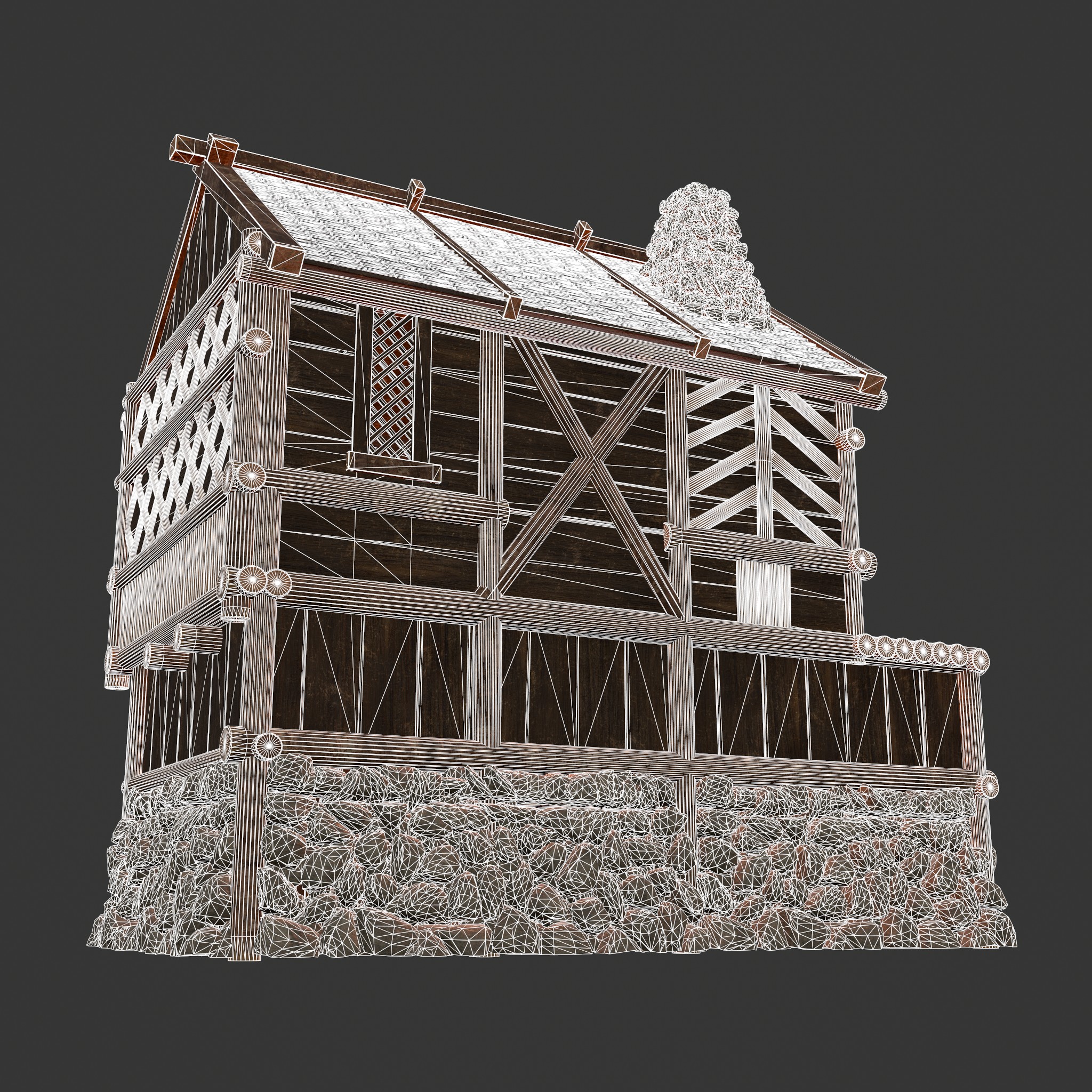 Medieval Cabin F - 3D Model by Get Dead Entertainment