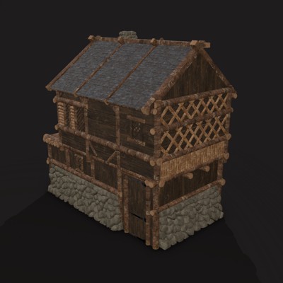 Medieval Cabin F - 3D Model by Get Dead Entertainment