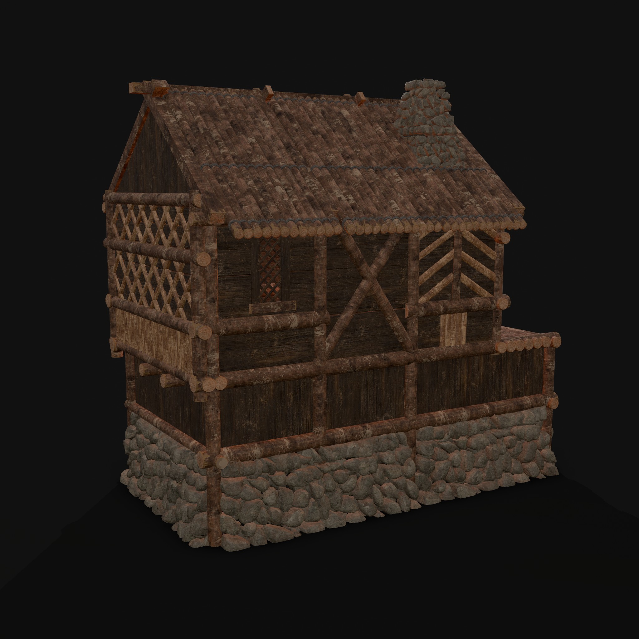 Medieval Cabin H - 3D Model by Get Dead Entertainment