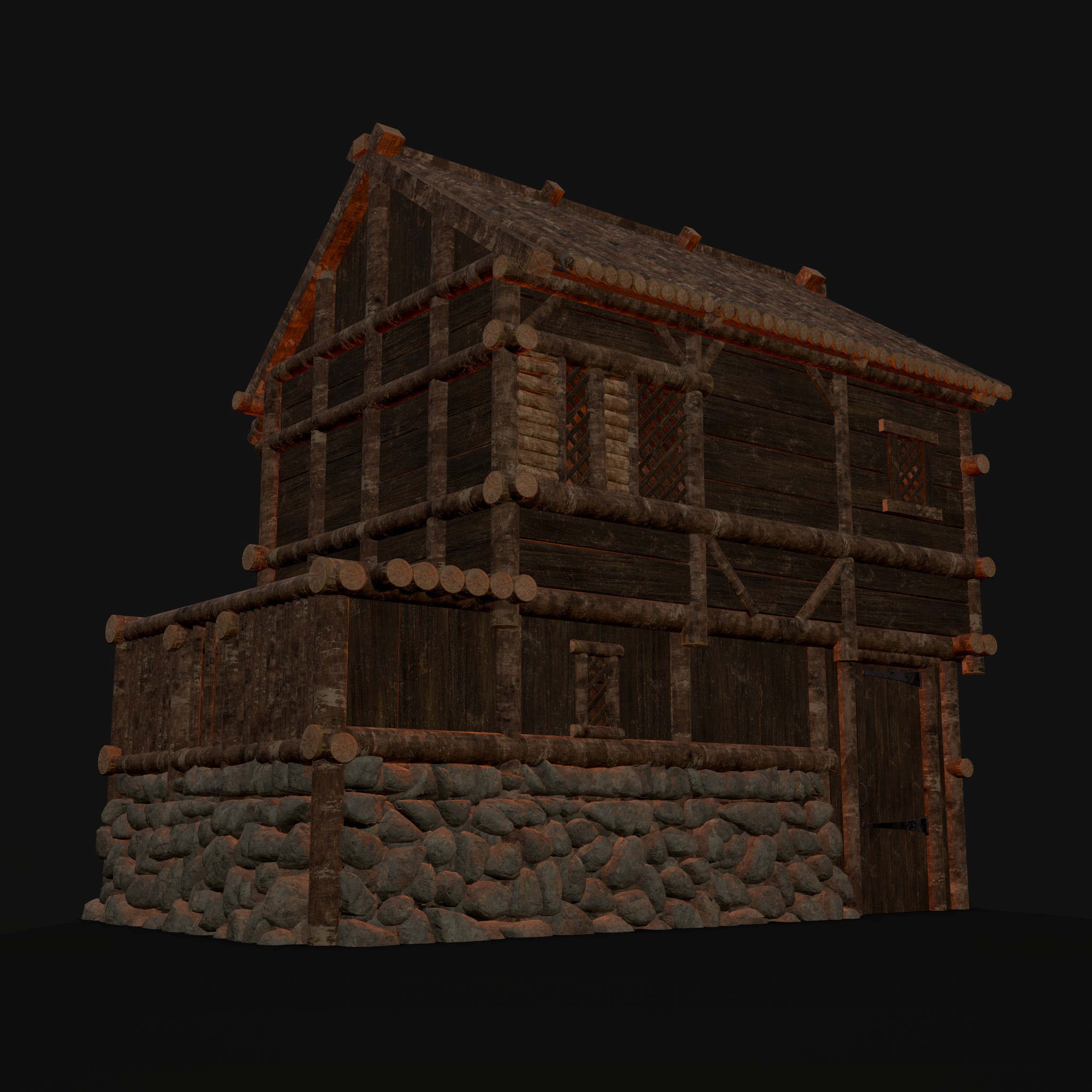 Medieval Cabin H - 3D Model by Get Dead Entertainment