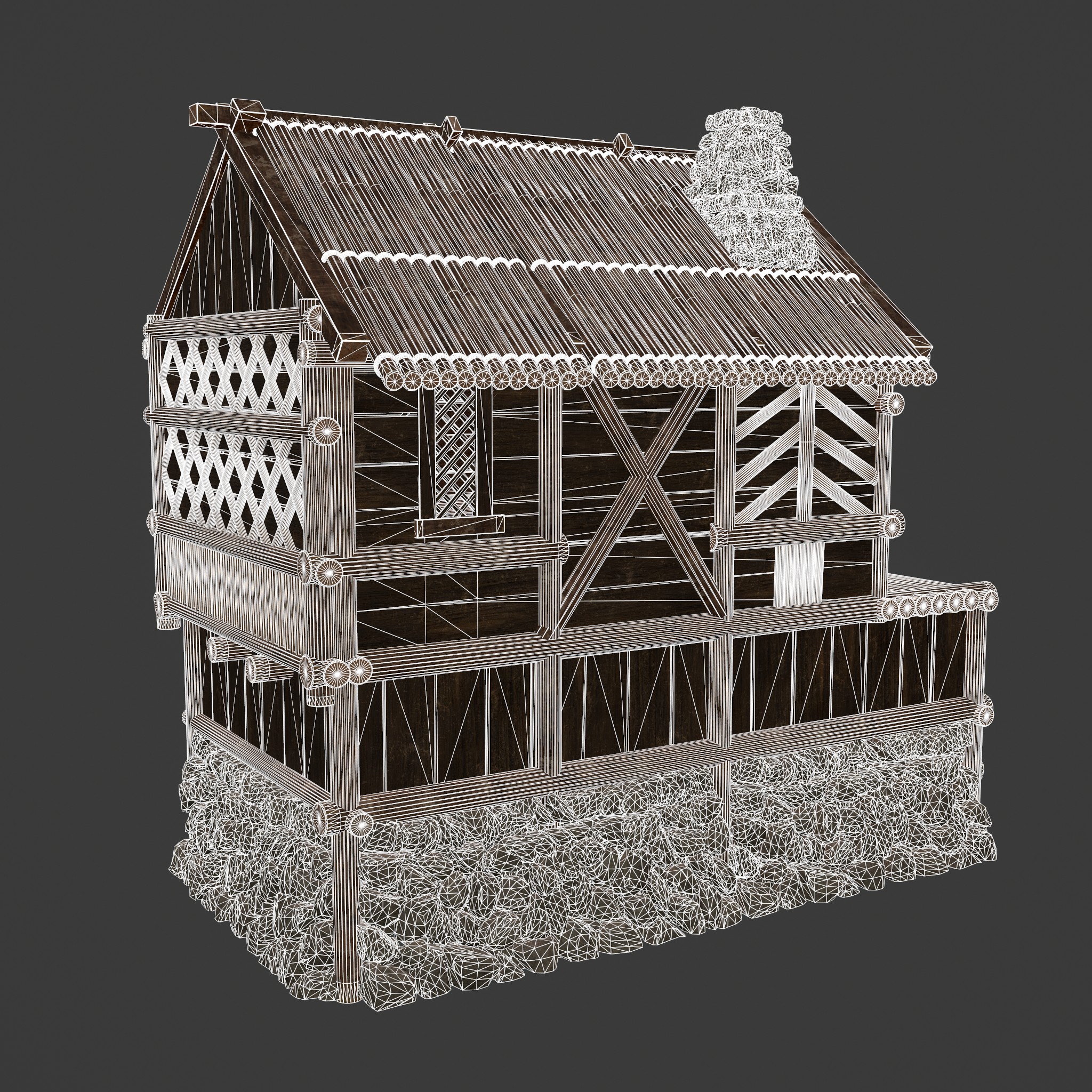 Medieval Cabin H - 3D Model by Get Dead Entertainment