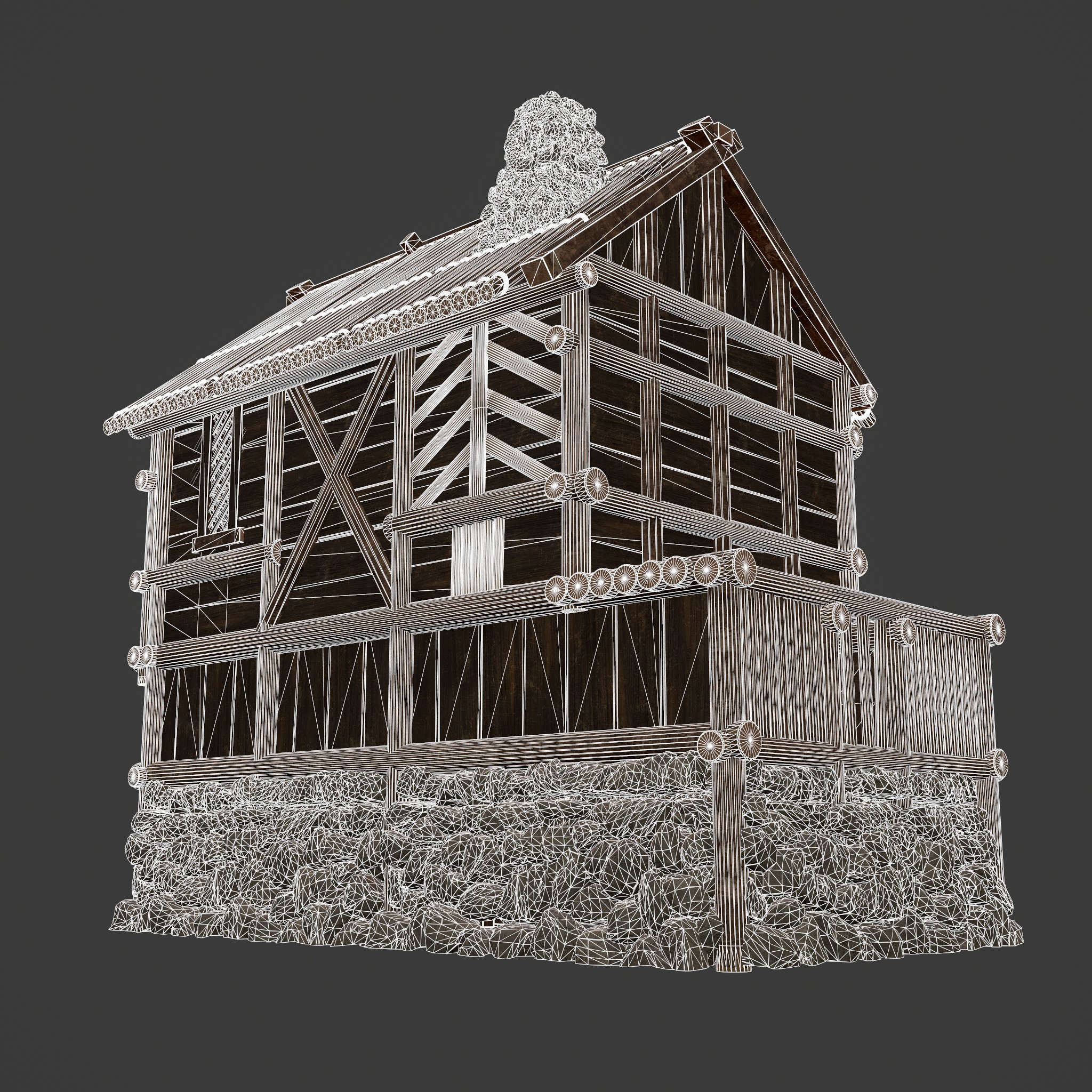 Medieval Cabin H - 3D Model by Get Dead Entertainment