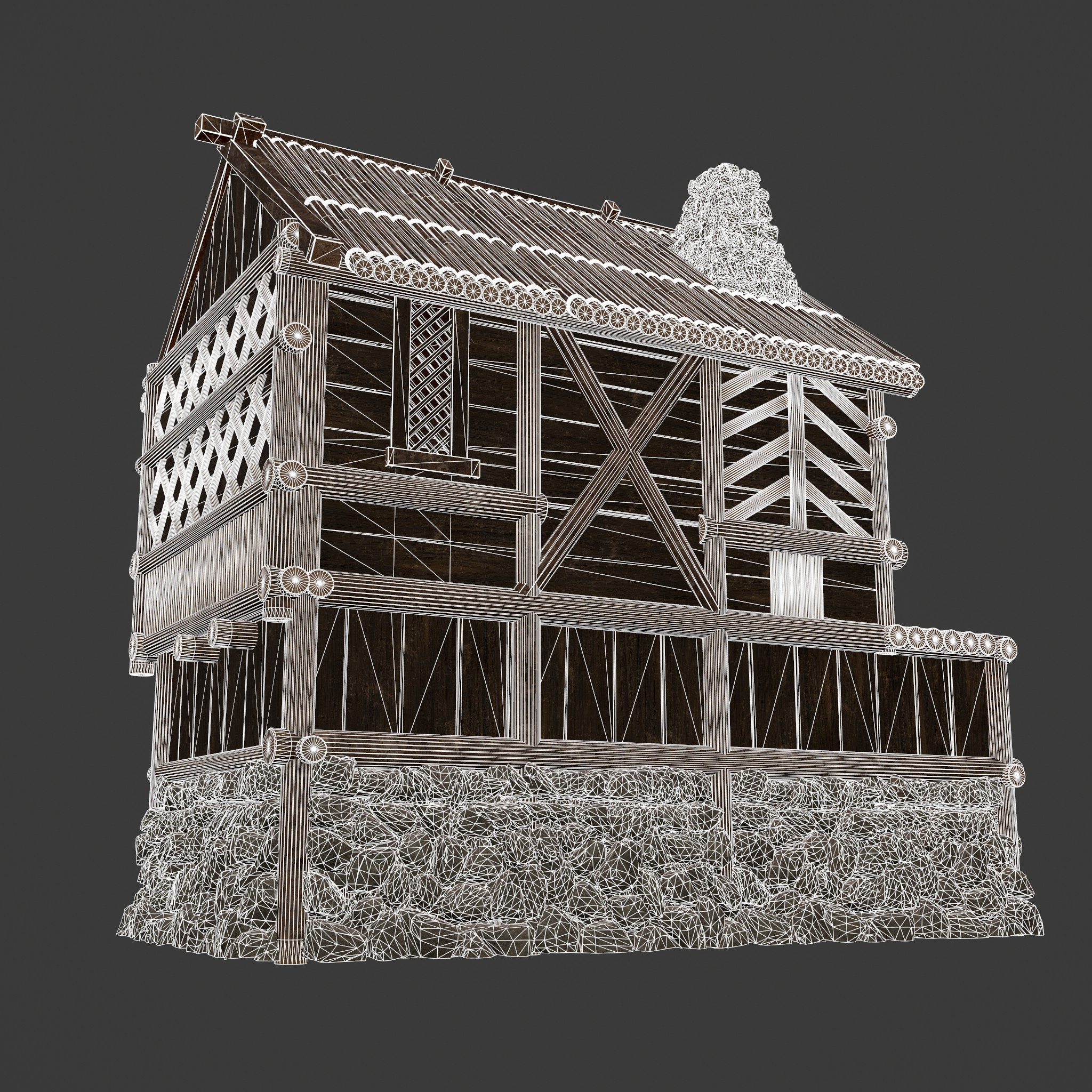 Medieval Cabin H - 3D Model by Get Dead Entertainment