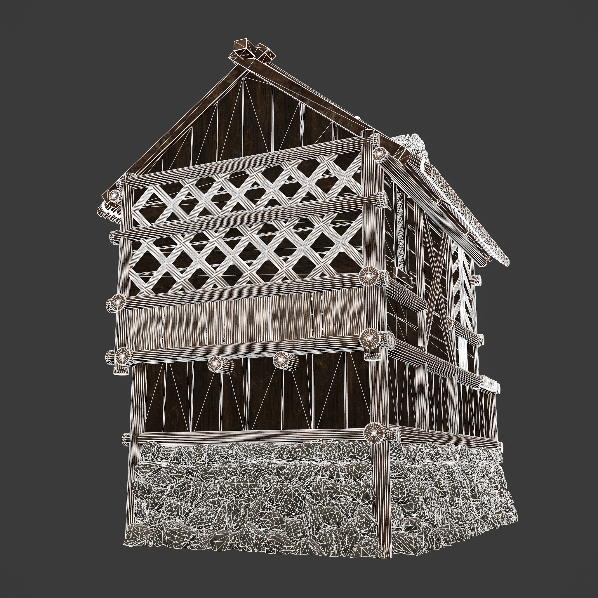 Medieval Cabin H - 3D Model by Get Dead Entertainment