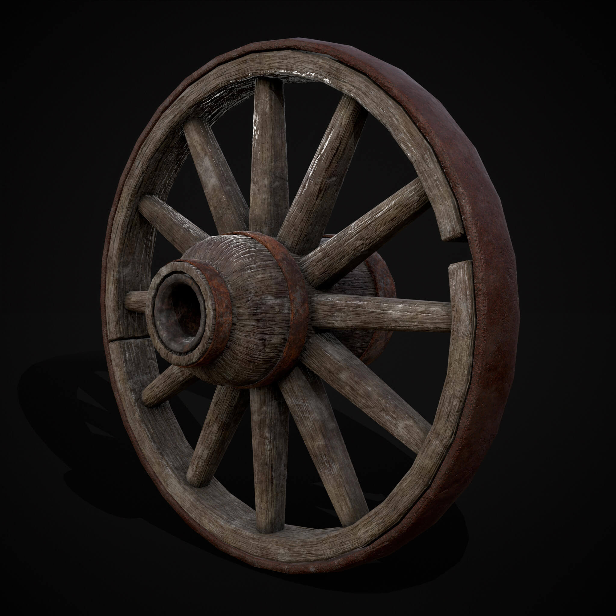 Medieval Cart Wheel - 3D Model by Get Dead Entertainment
