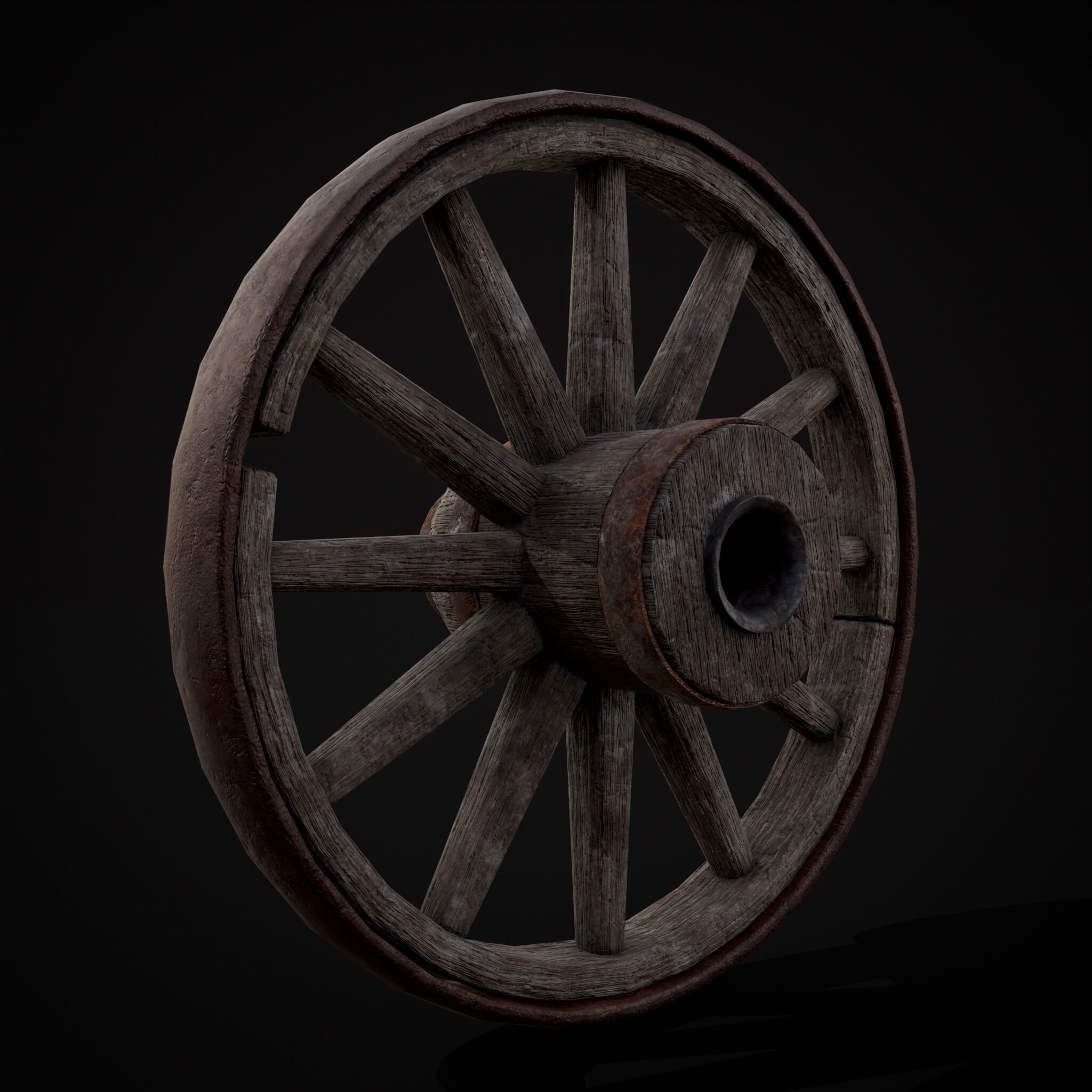 Medieval Cart Wheel - 3D Model by Get Dead Entertainment