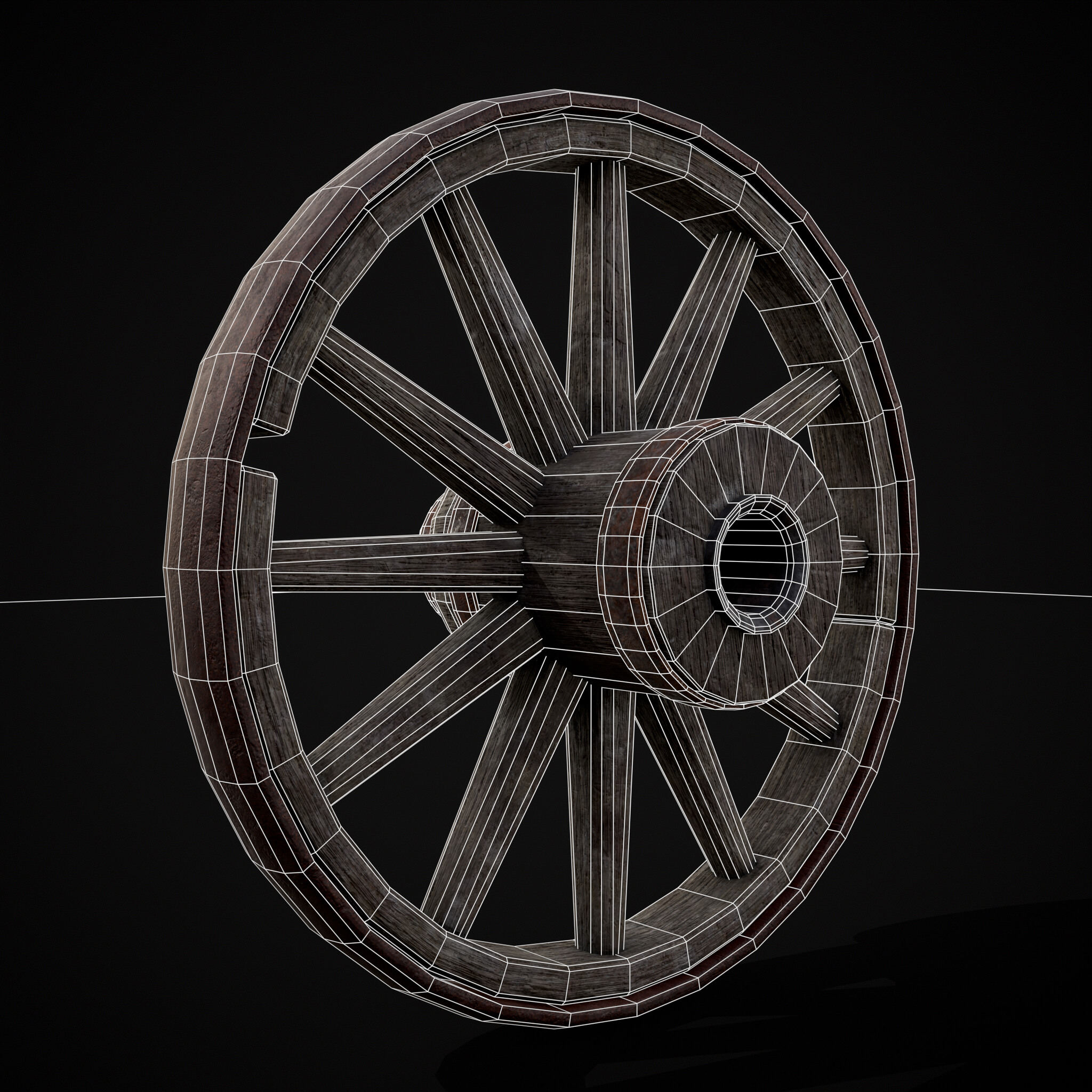 Medieval Cart Wheel - 3D Model by Get Dead Entertainment