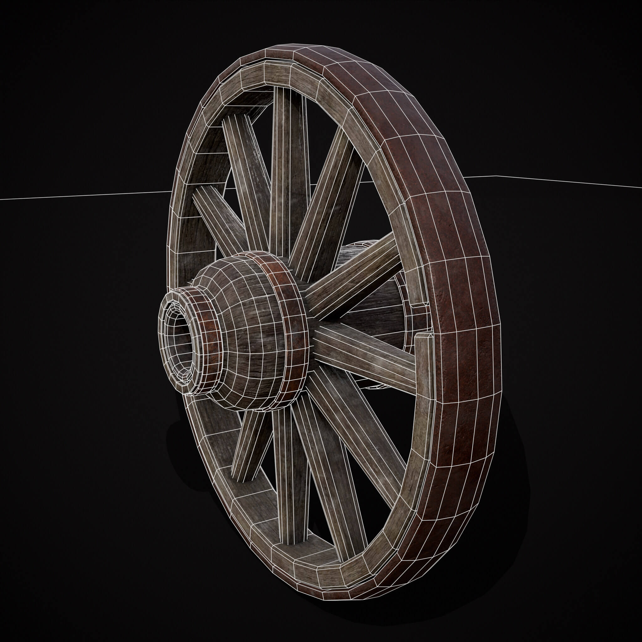 Medieval Cart Wheel - 3D Model by Get Dead Entertainment