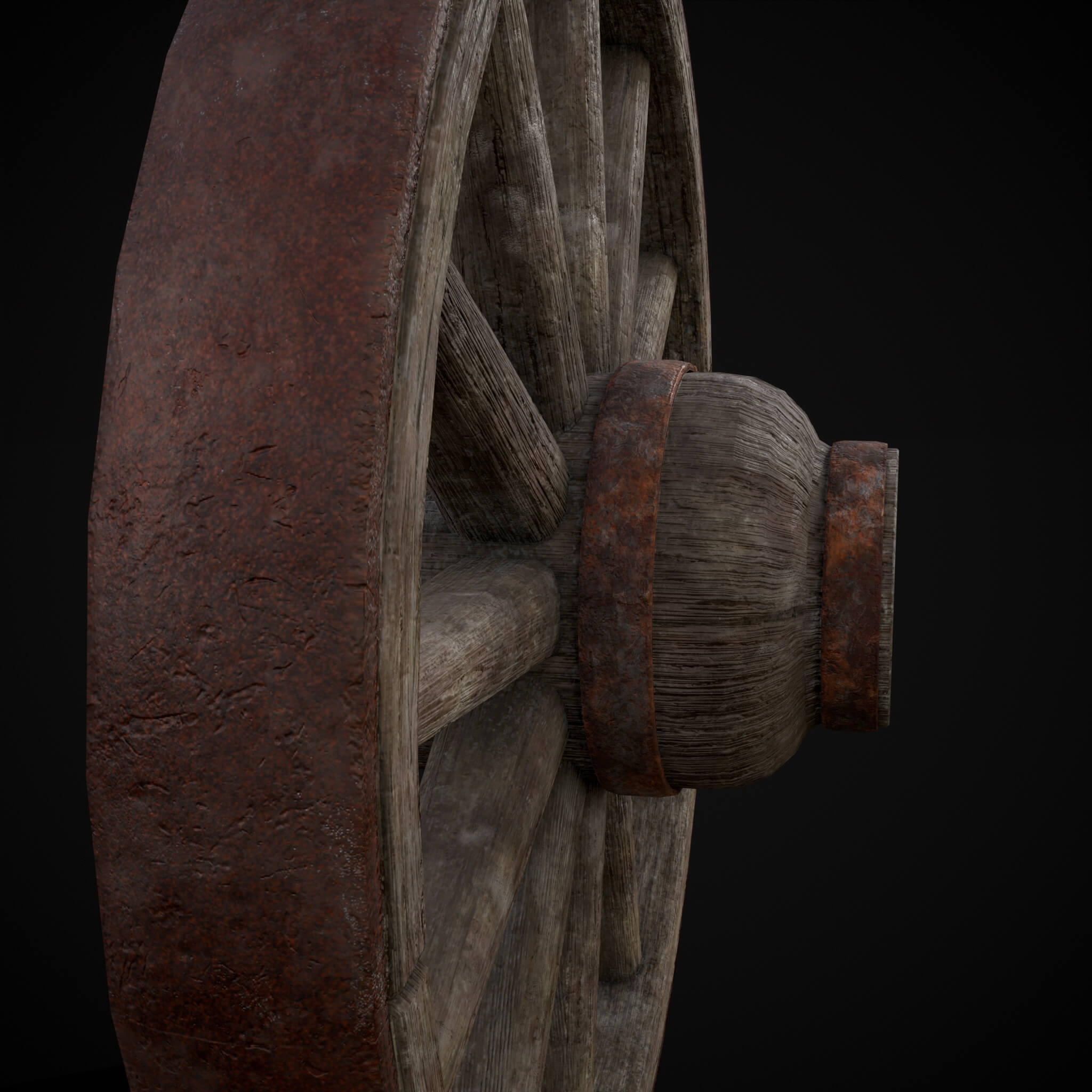 Medieval Cart Wheel - 3D Model by Get Dead Entertainment