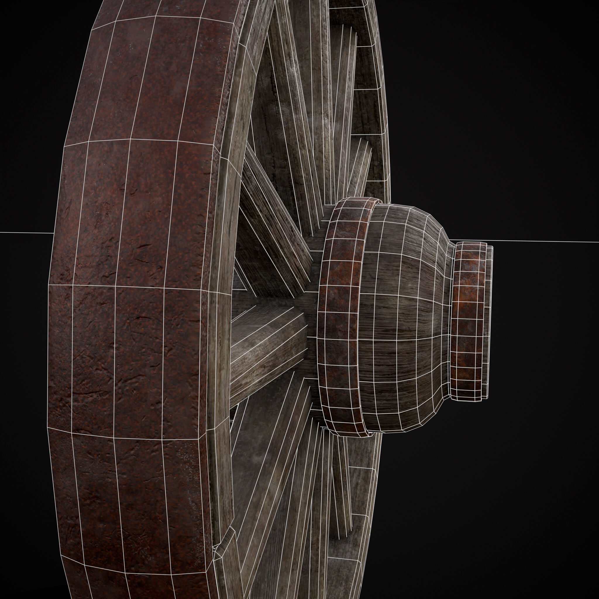 Medieval Cart Wheel - 3D Model by Get Dead Entertainment