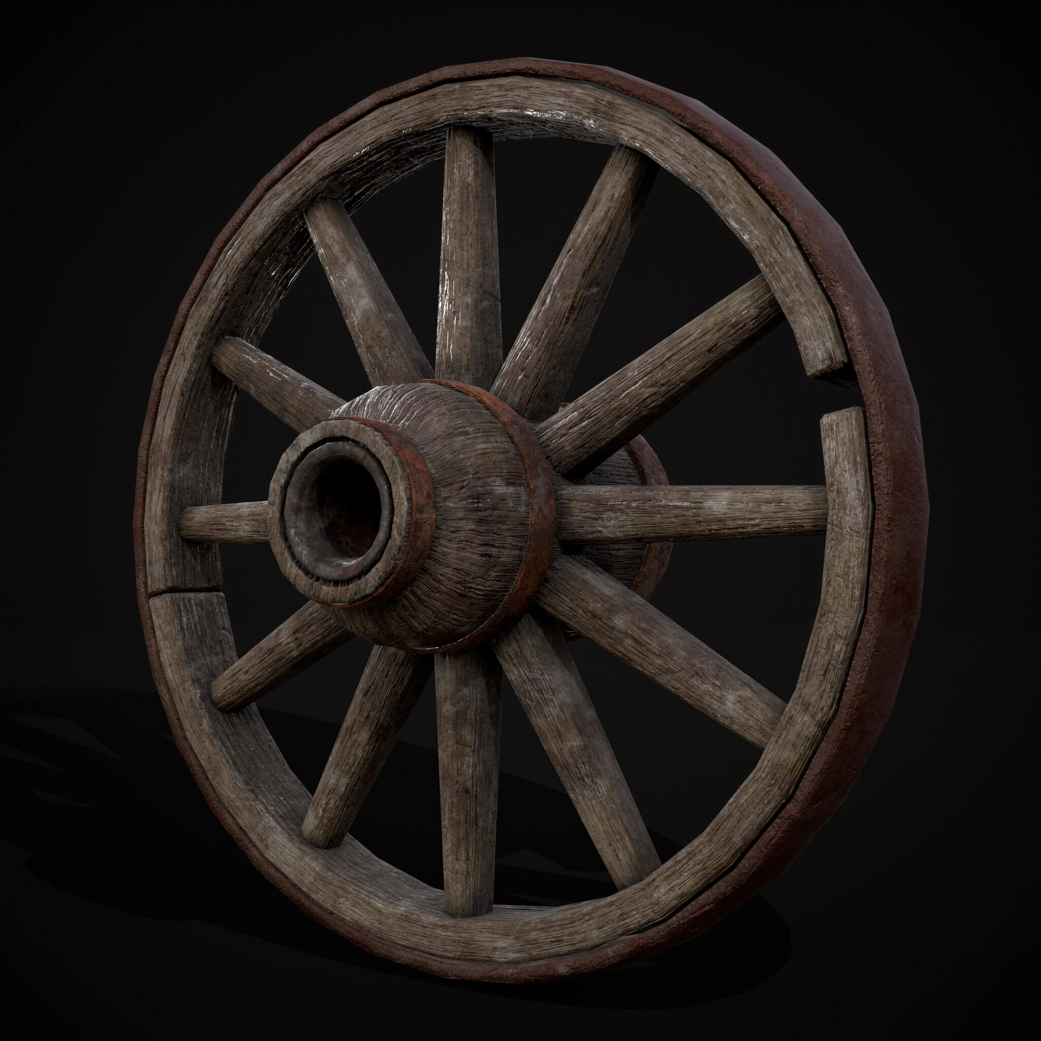 Medieval Cart Wheel - 3D Model by Get Dead Entertainment
