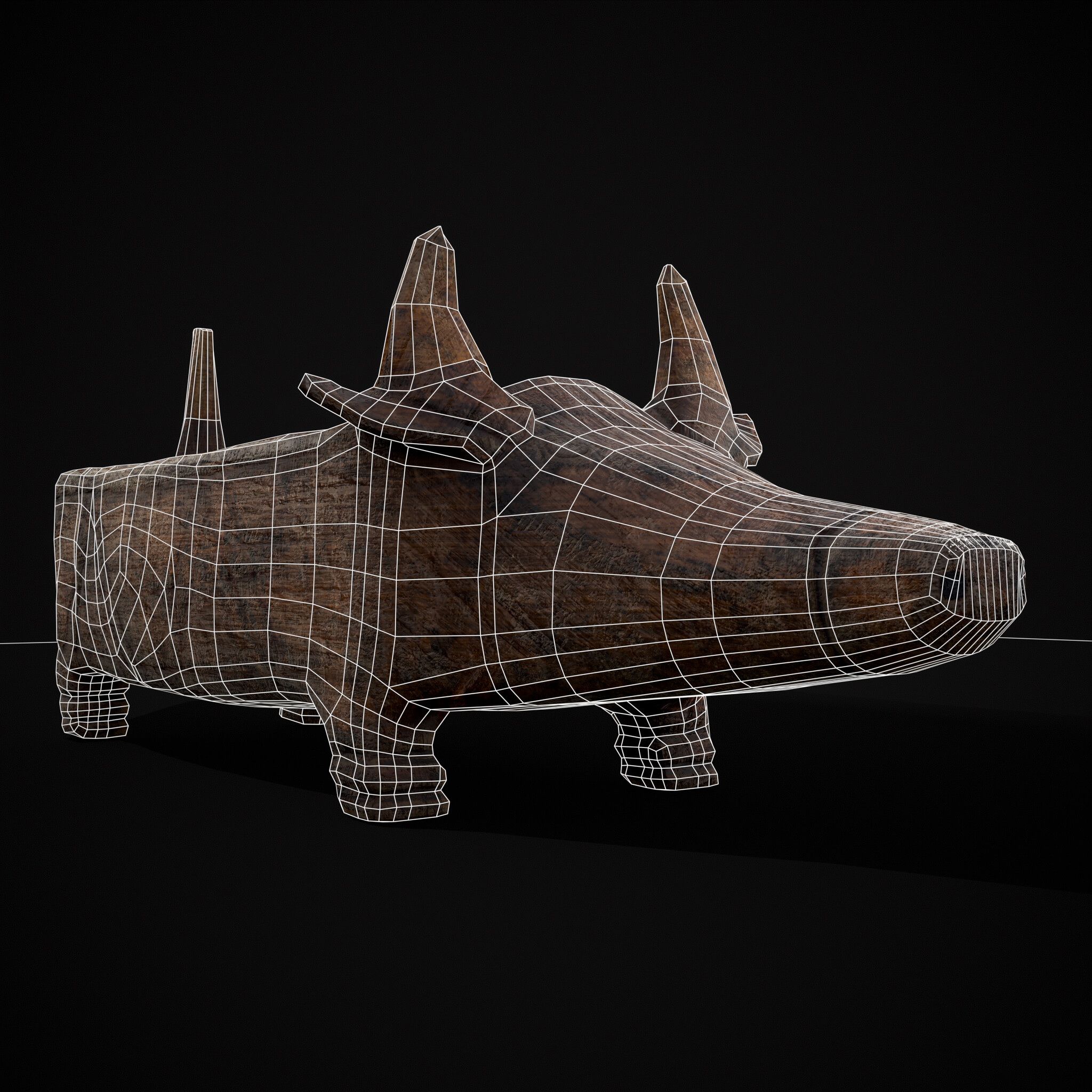 Medieval Carved Pig Container - 3D Model by Get Dead Entertainment