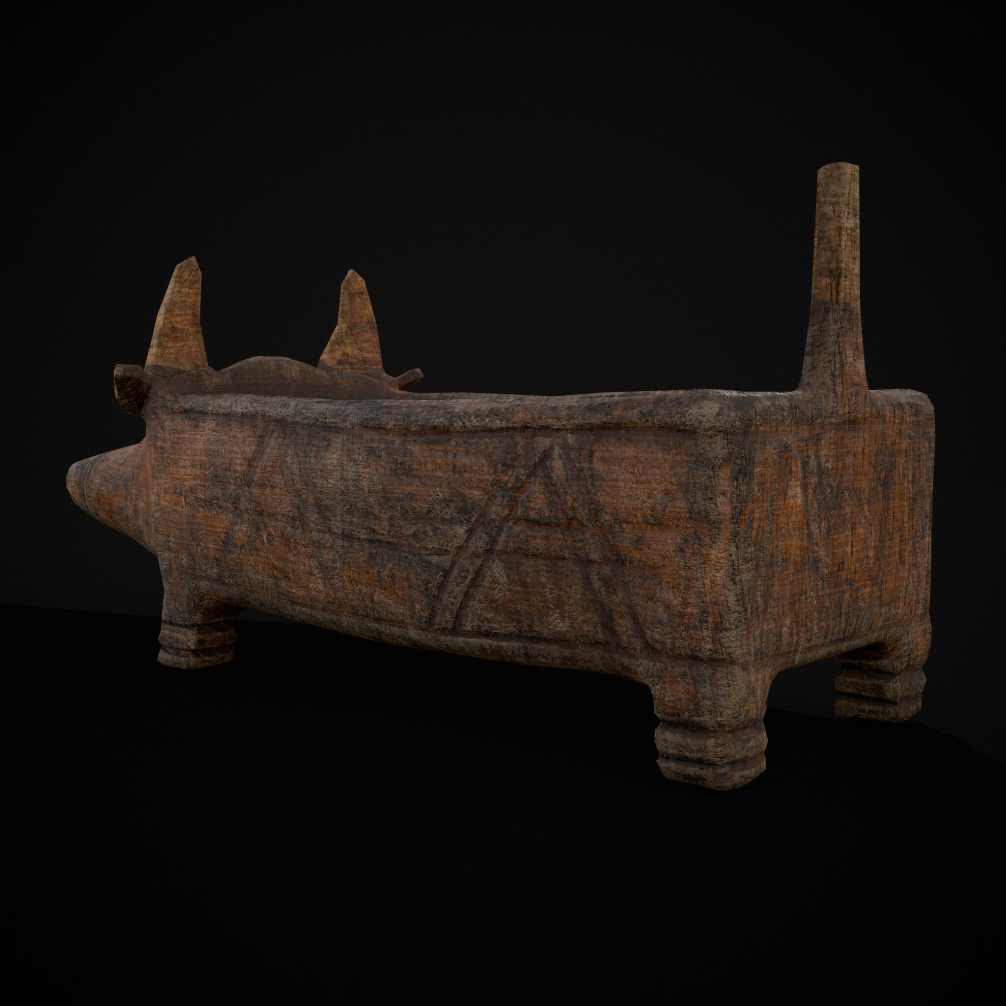 Medieval Carved Pig Container - 3D Model by Get Dead Entertainment