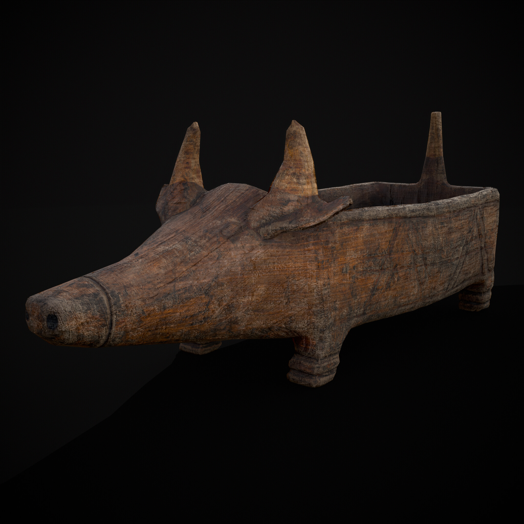 Medieval Carved Pig Container - 3D Model by Get Dead Entertainment