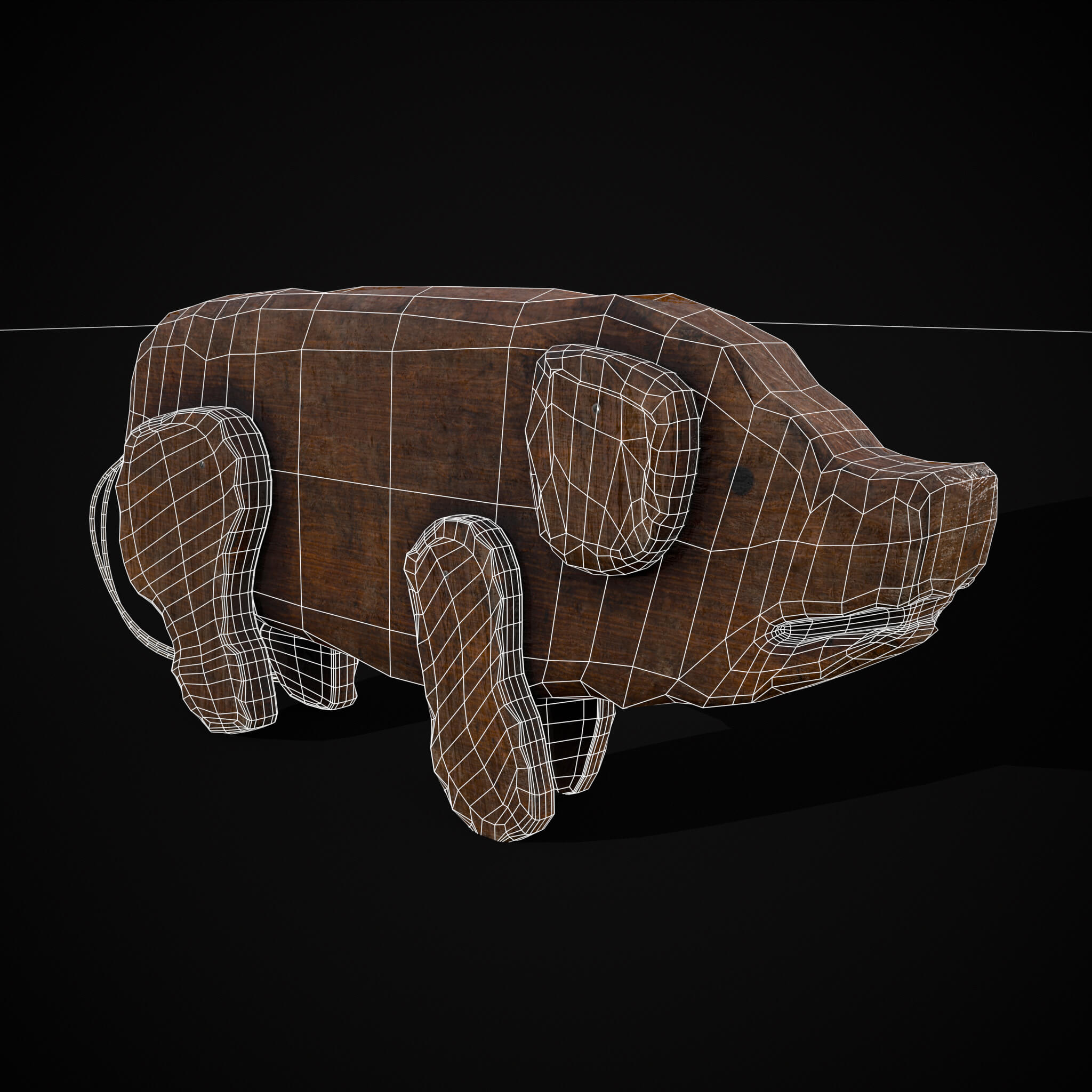 Medieval Carved Pig Toy - 3D Model by Get Dead Entertainment
