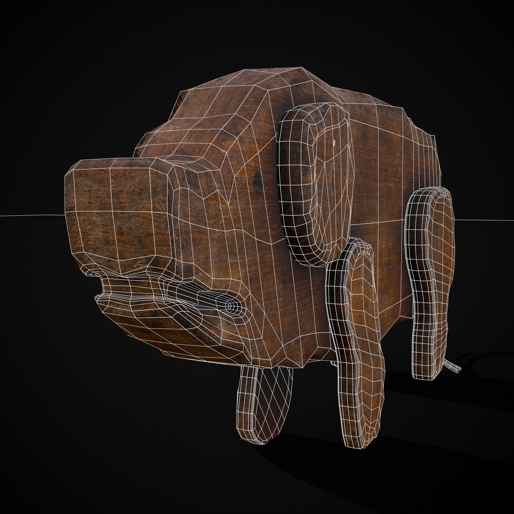 Medieval Carved Pig Toy - 3D Model by Get Dead Entertainment