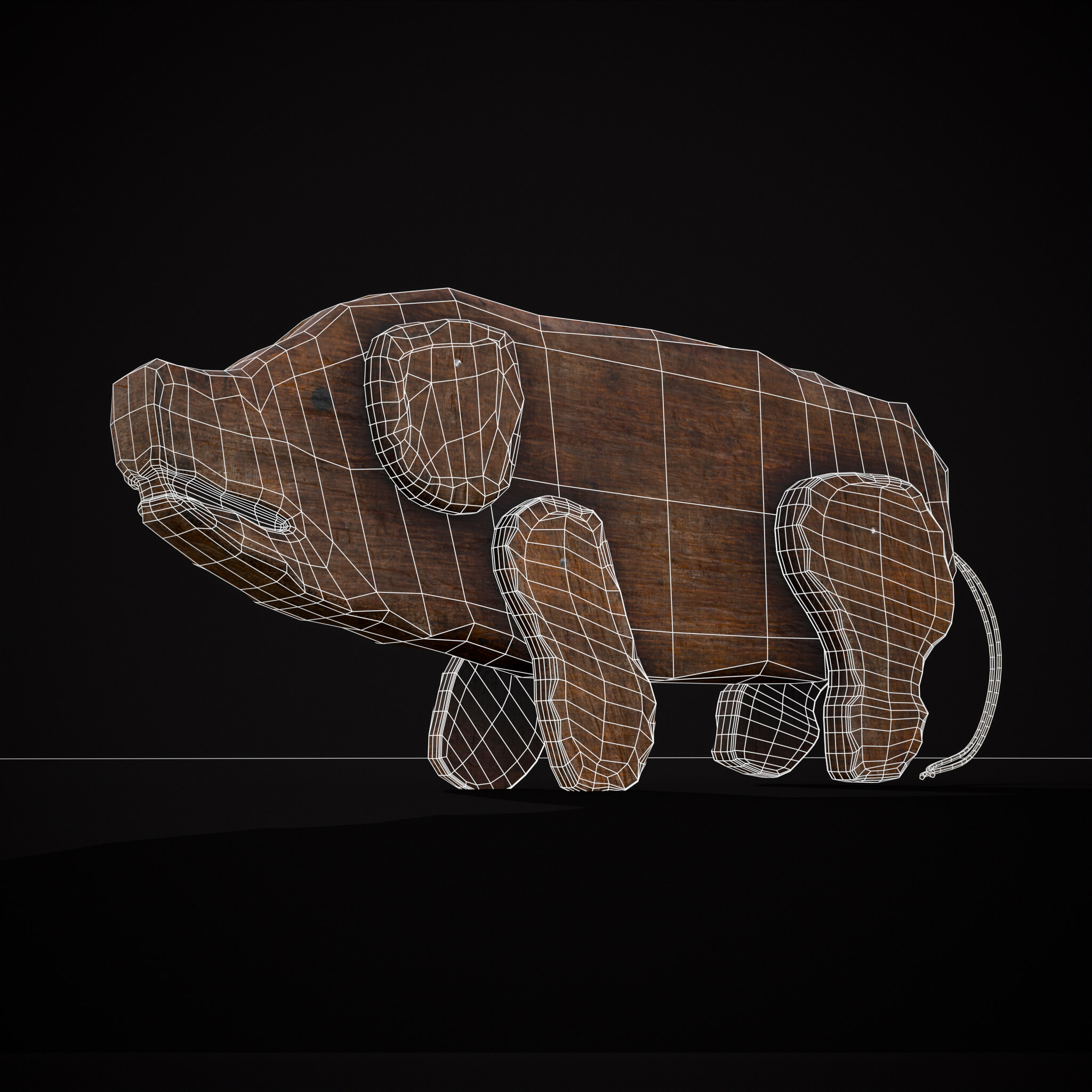 Medieval Carved Pig Toy - 3D Model by Get Dead Entertainment