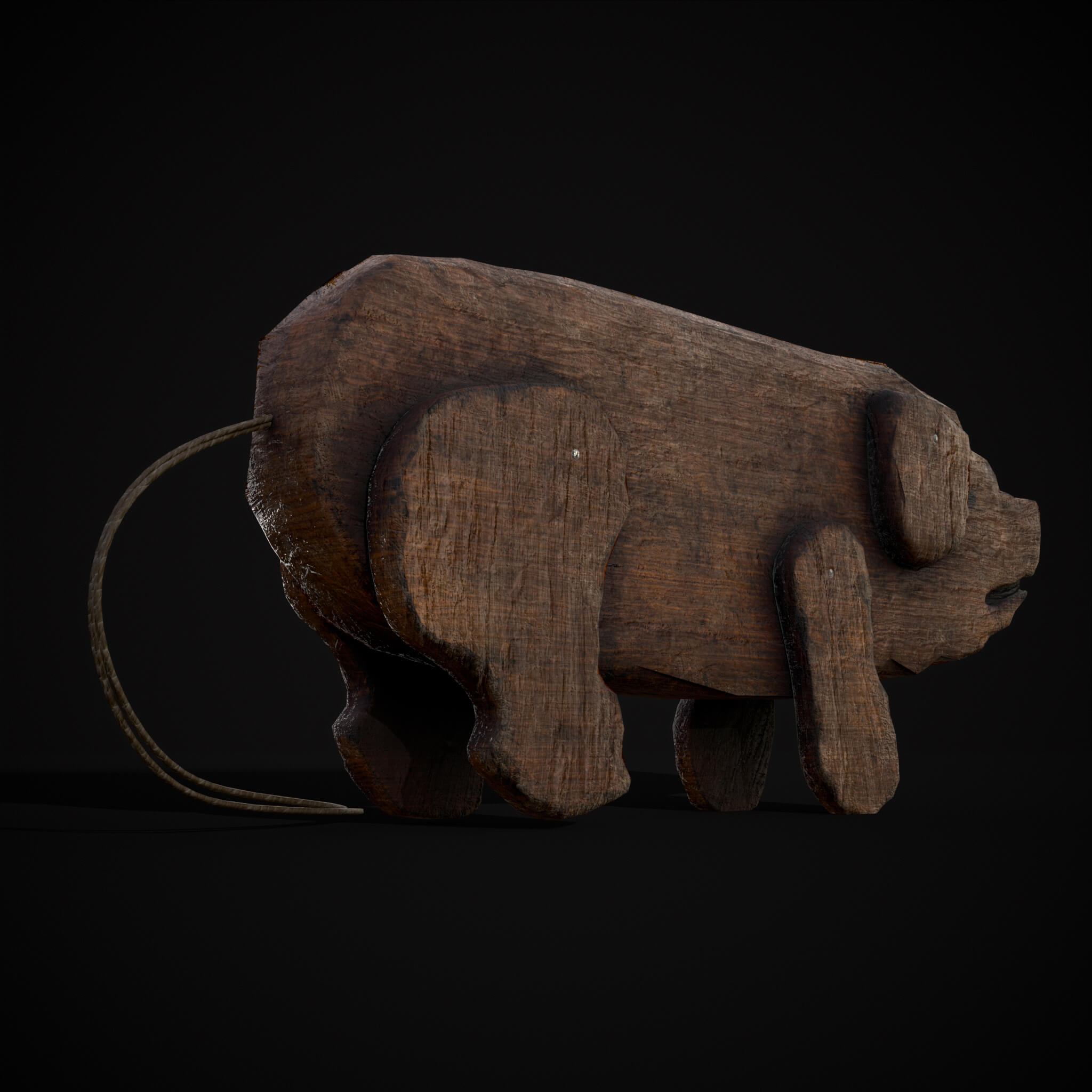 Medieval Carved Pig Toy - 3D Model by Get Dead Entertainment
