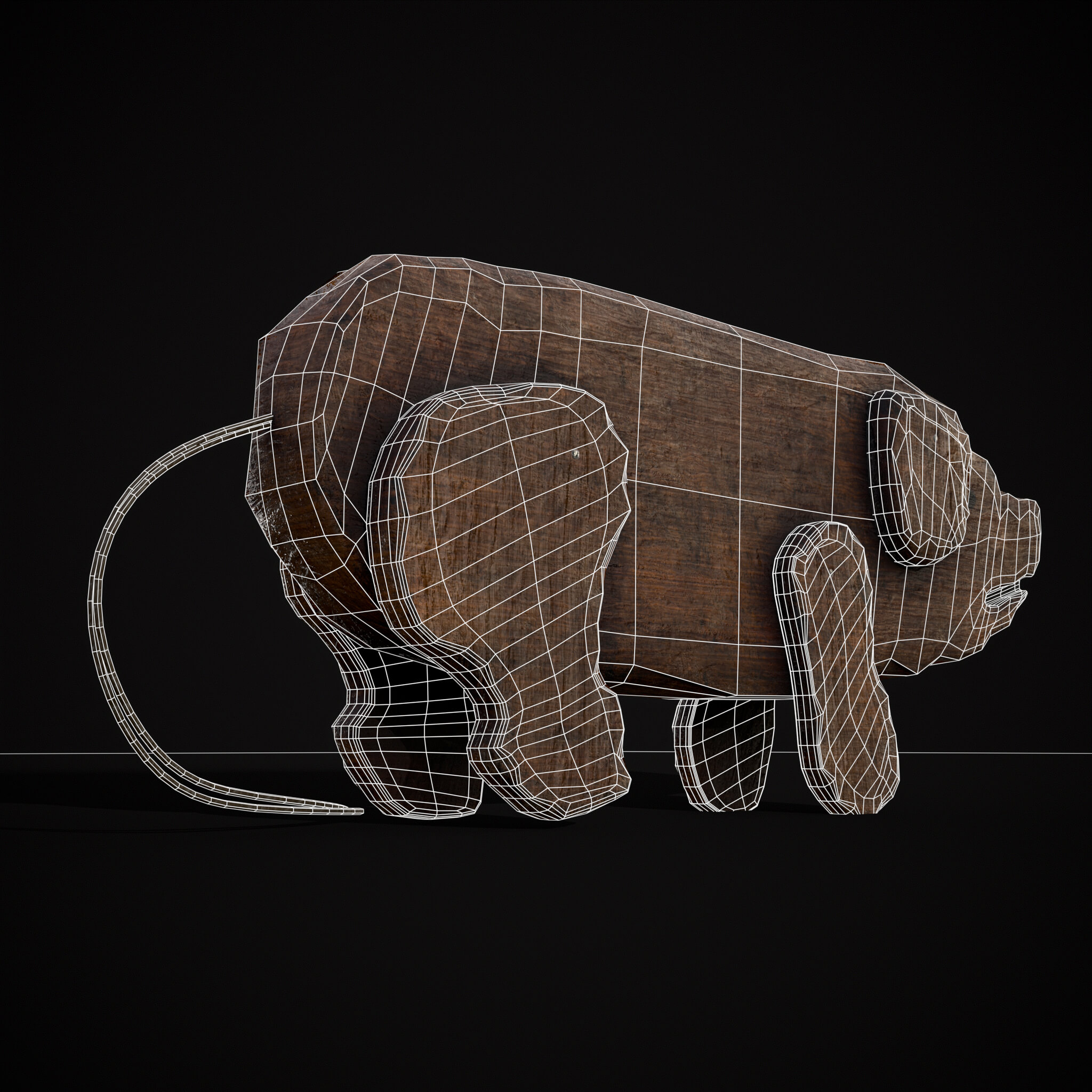 Medieval Carved Pig Toy - 3D Model by Get Dead Entertainment
