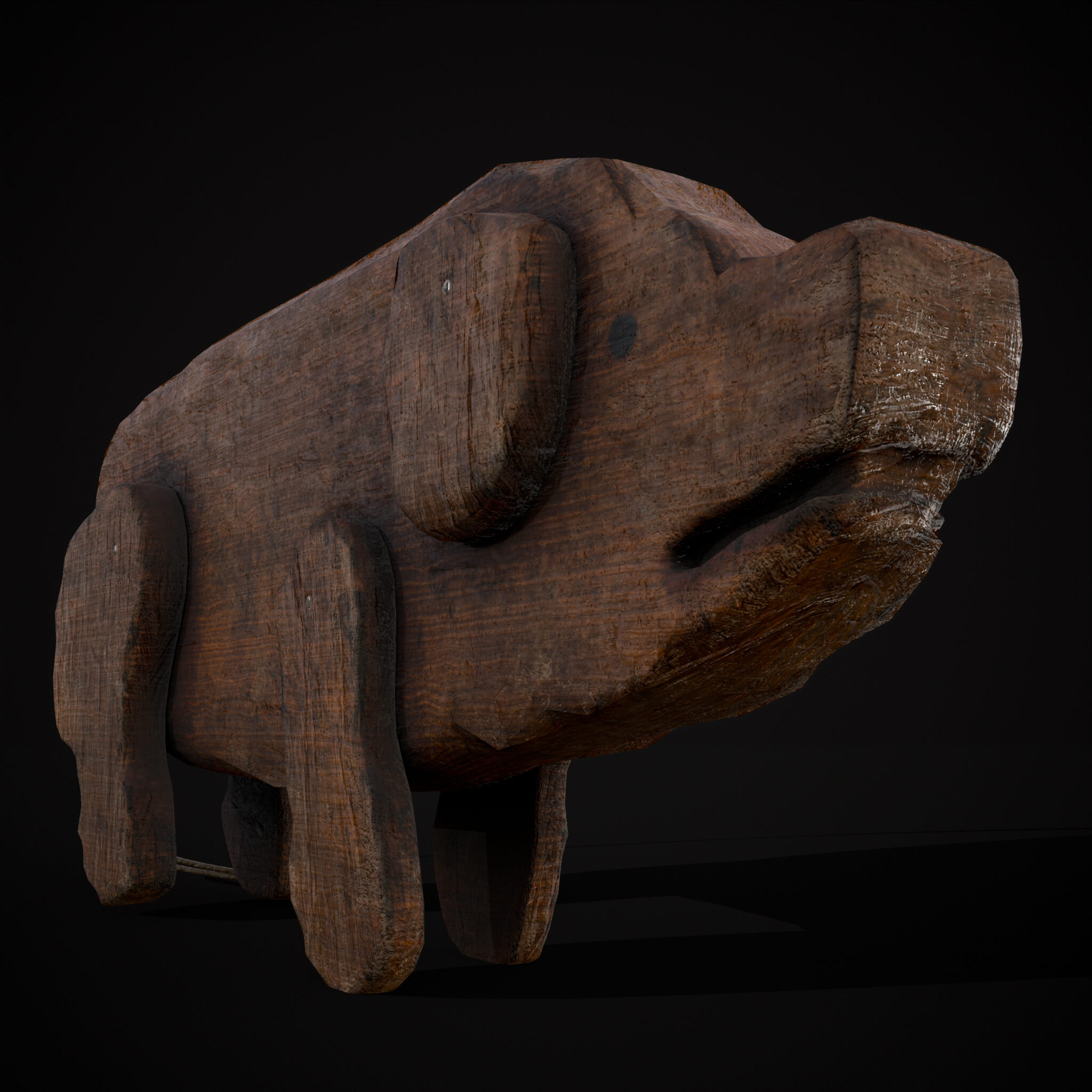 Medieval Carved Pig Toy - 3D Model by Get Dead Entertainment
