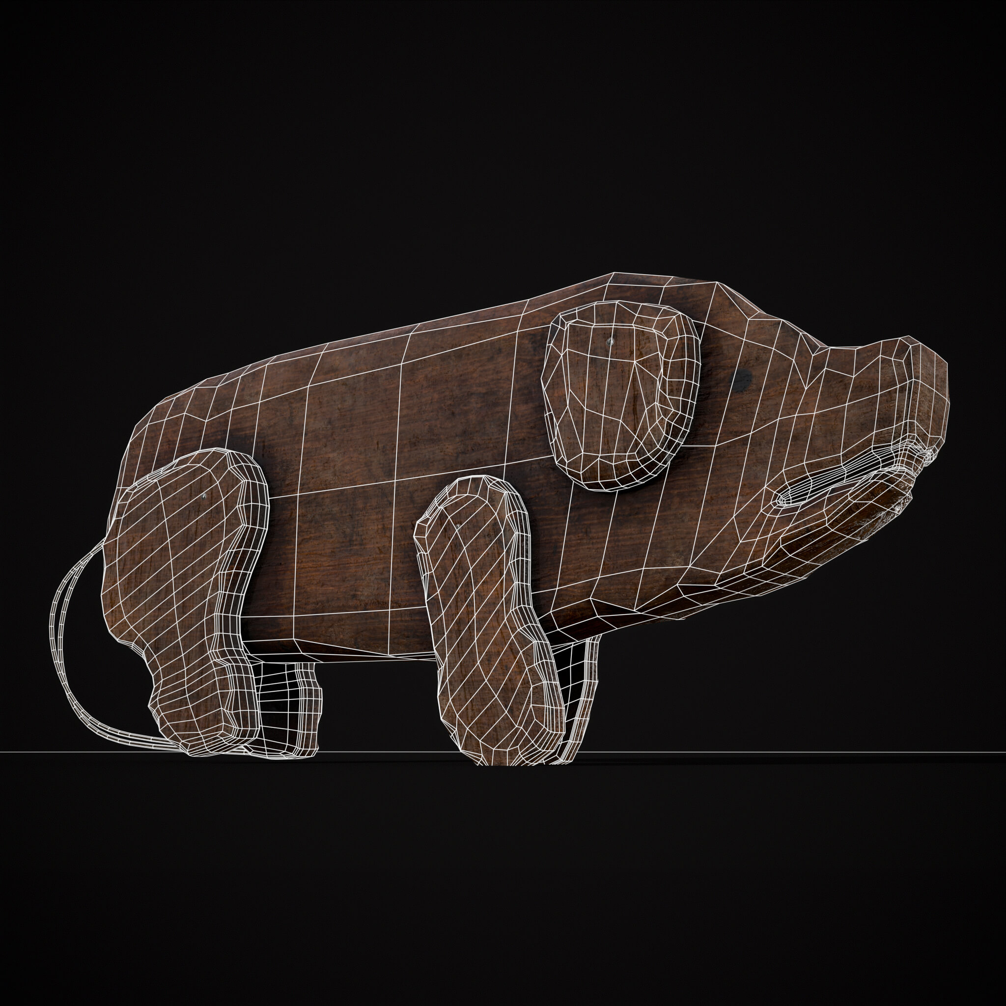 Medieval Carved Pig Toy - 3D Model by Get Dead Entertainment