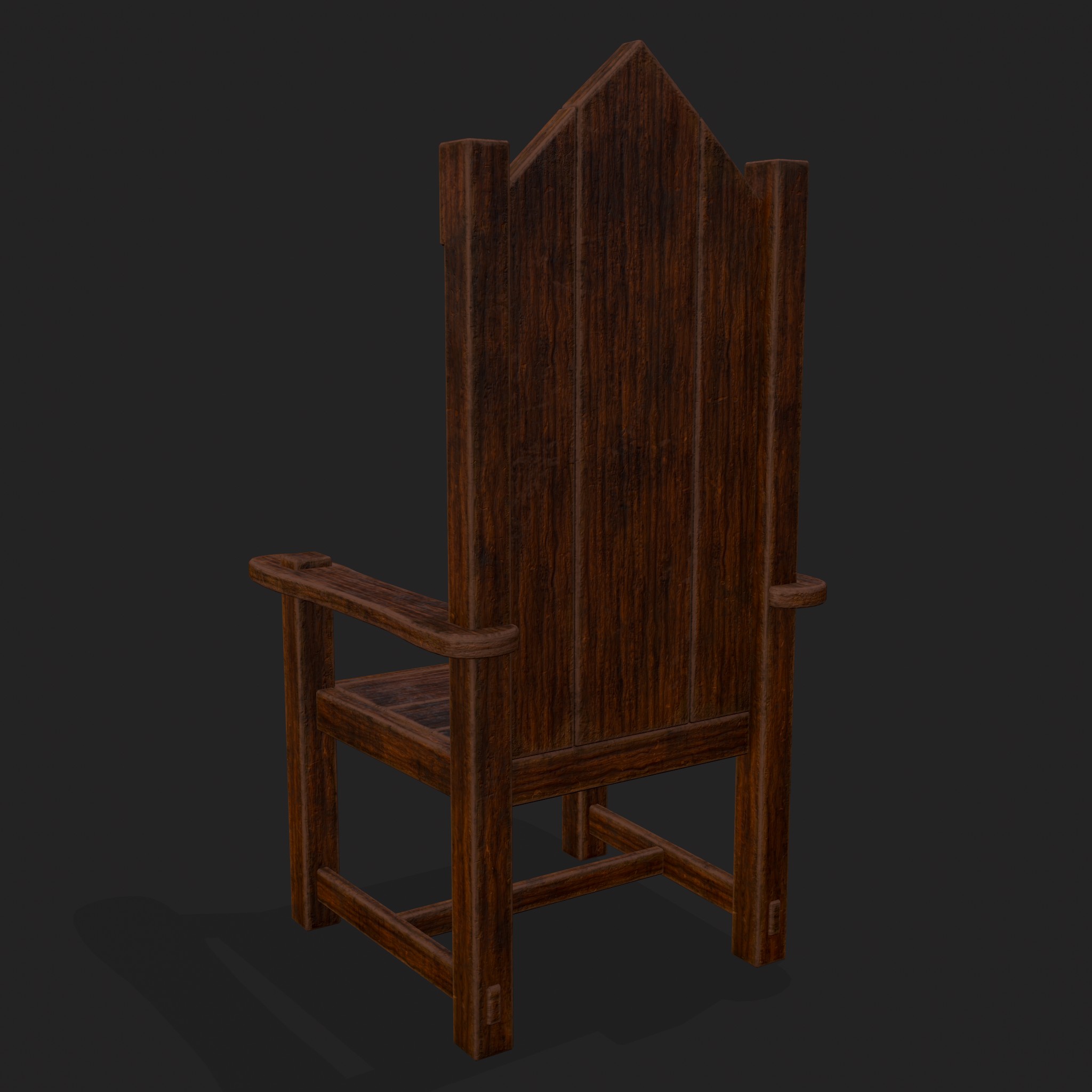Medieval Carved Wood Chair - 3D Model by Get Dead Entertainment