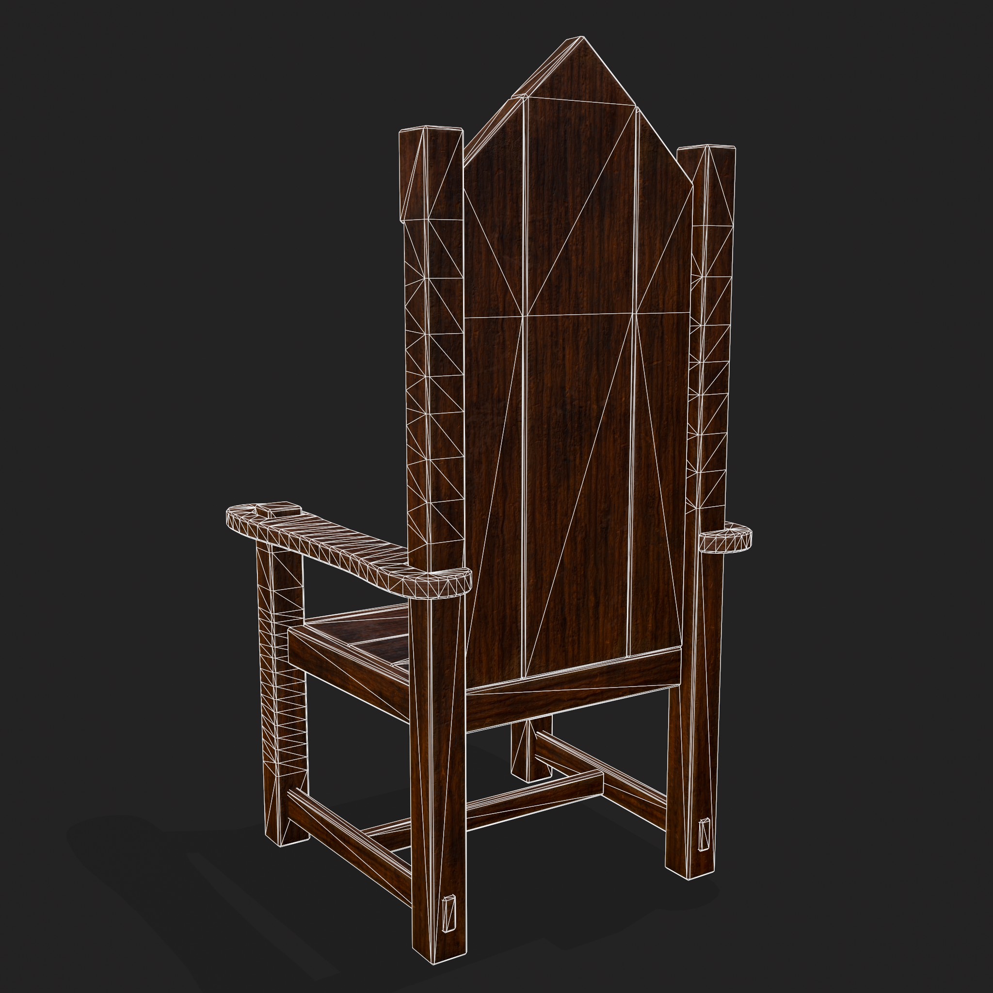 Medieval Carved Wood Chair - 3D Model by Get Dead Entertainment