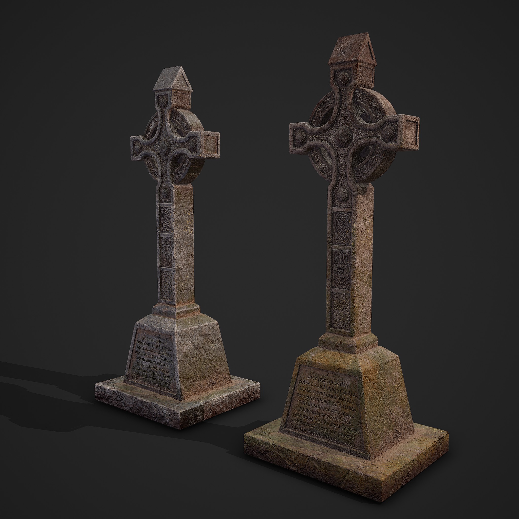 Medieval Celtic Cross Tombstones - 3D Model by Get Dead Entertainment