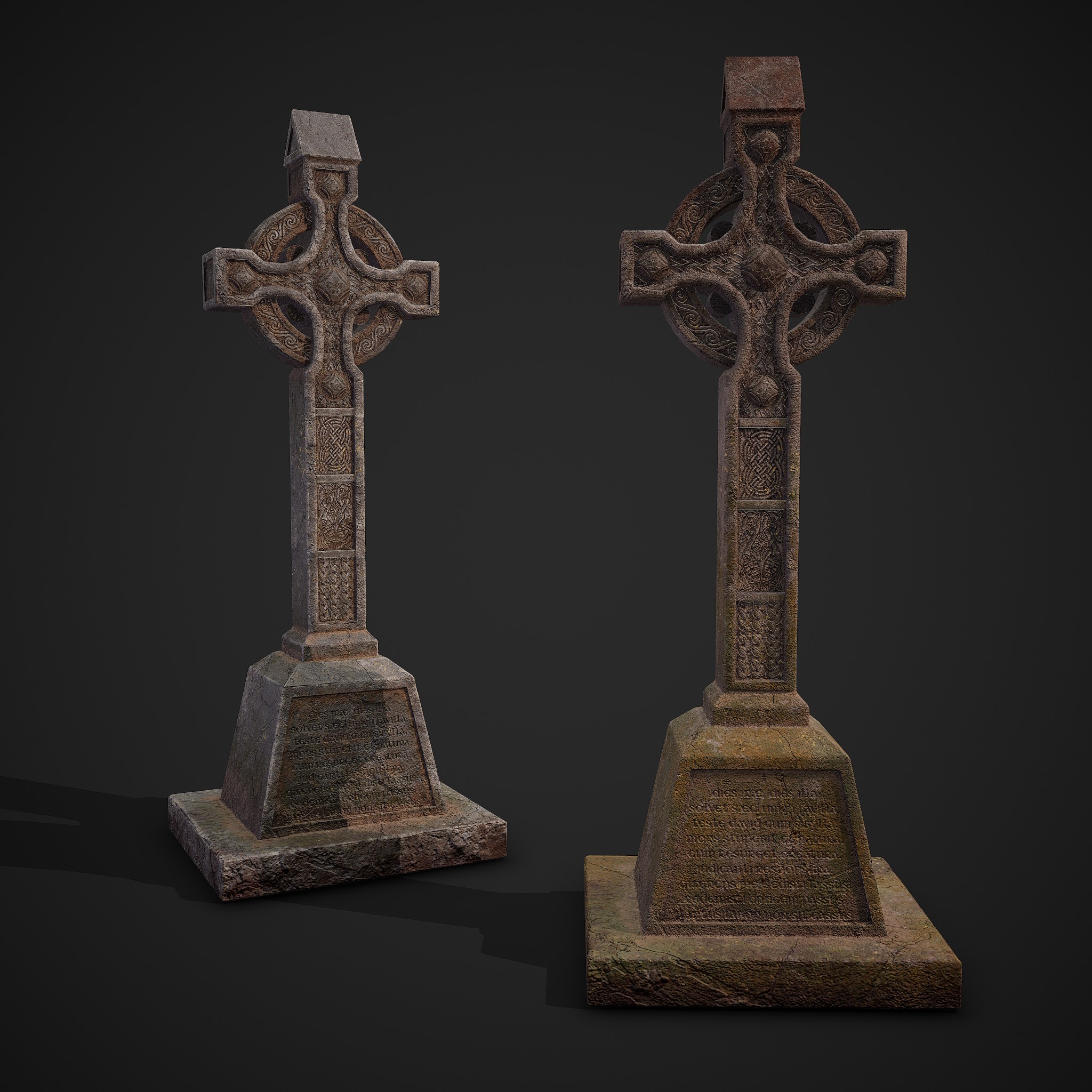 Medieval Celtic Cross Tombstones - 3D Model by Get Dead Entertainment
