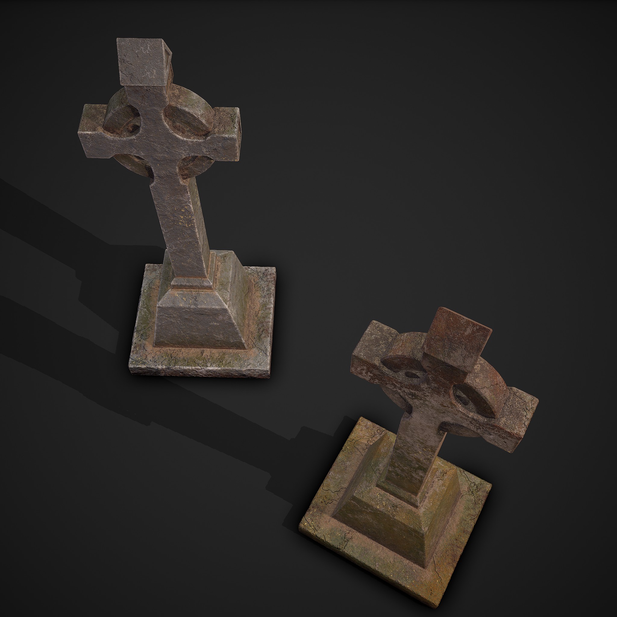 Medieval Celtic Cross Tombstones - 3D Model by Get Dead Entertainment