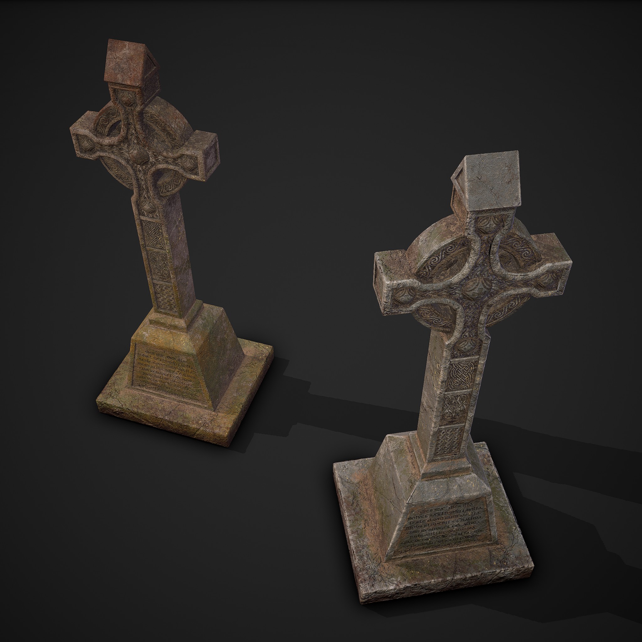 Medieval Celtic Cross Tombstones - 3D Model by Get Dead Entertainment