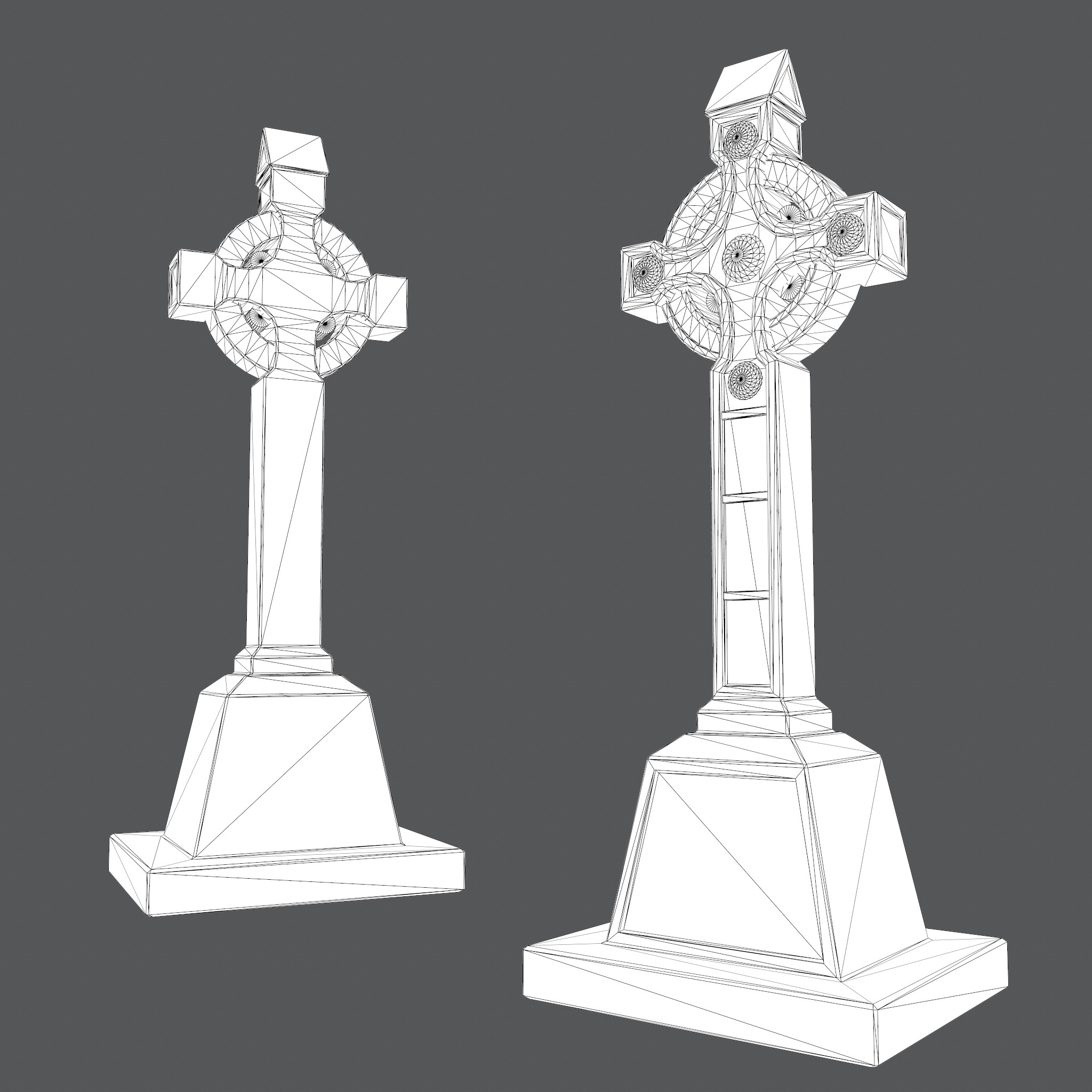 Medieval Celtic Cross Tombstones - 3D Model by Get Dead Entertainment