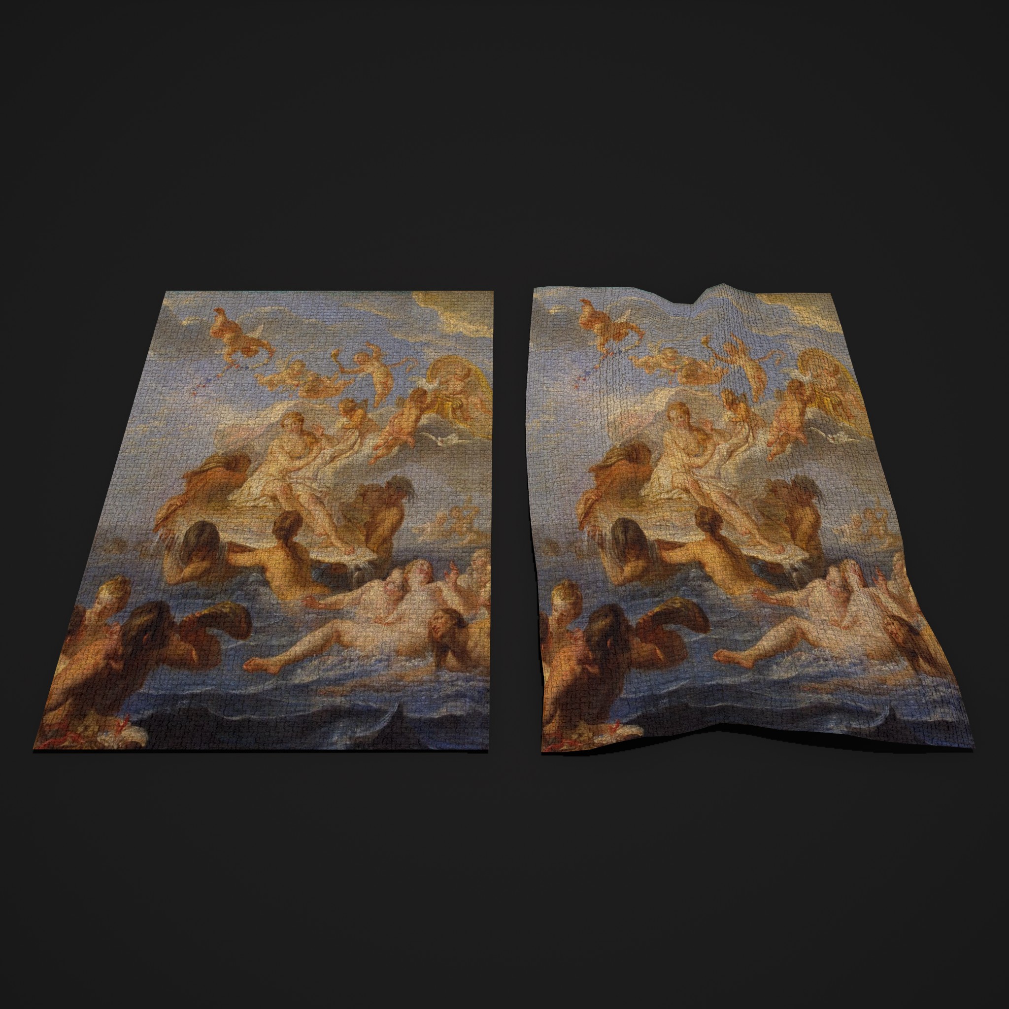 Medieval Classic Ocean Scene Tapestry - 3D Model by Get Dead Entertainment
