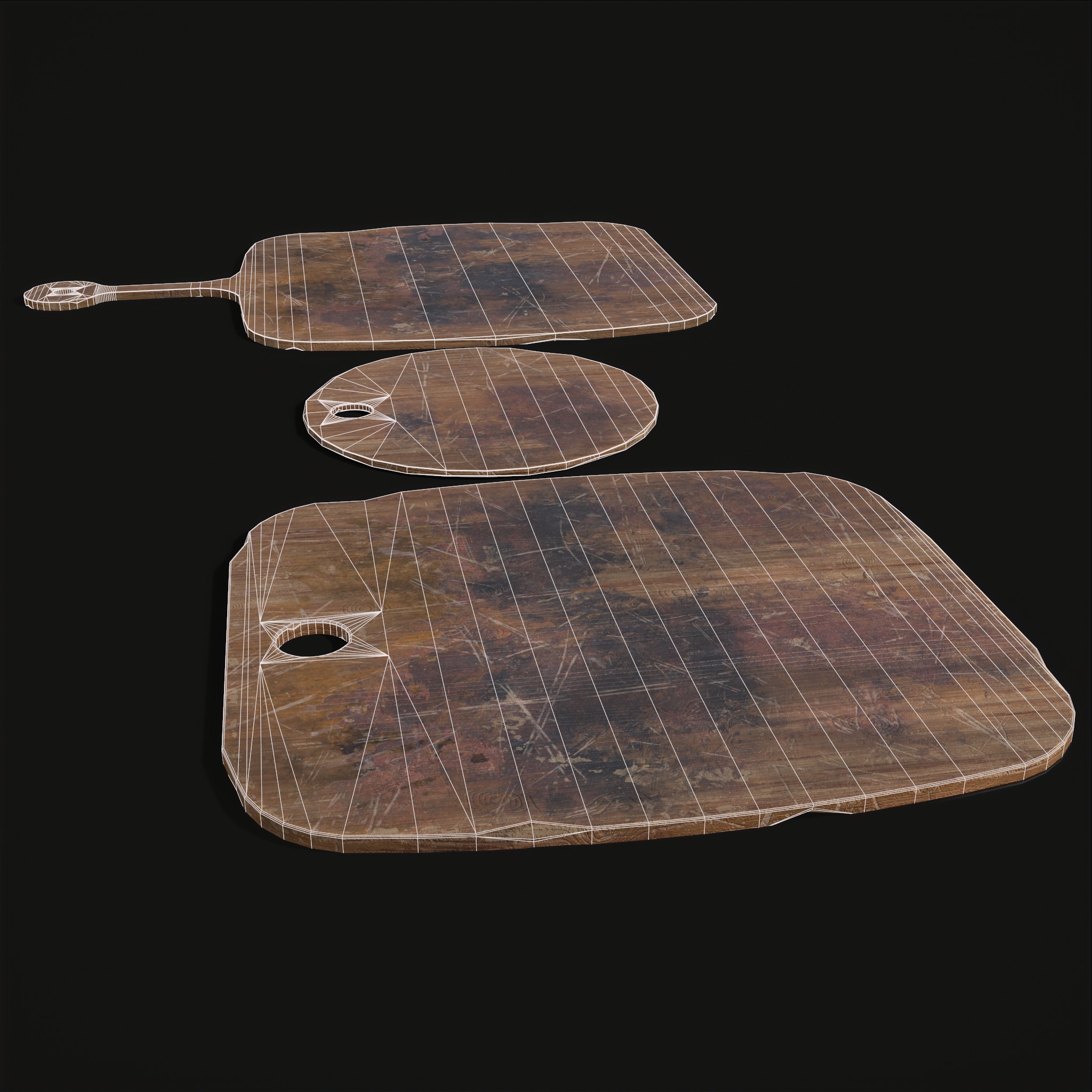 Medieval Cooking Boards Set - 3D Model by Get Dead Entertainment