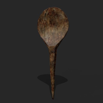 Medieval Cracked Spoon - 3D Model by Get Dead Entertainment