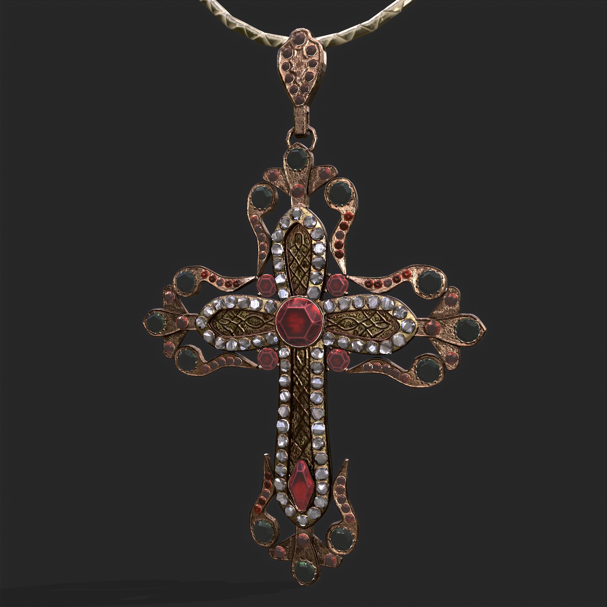 Medieval Cross Necklace - 3D Model by Get Dead Entertainment