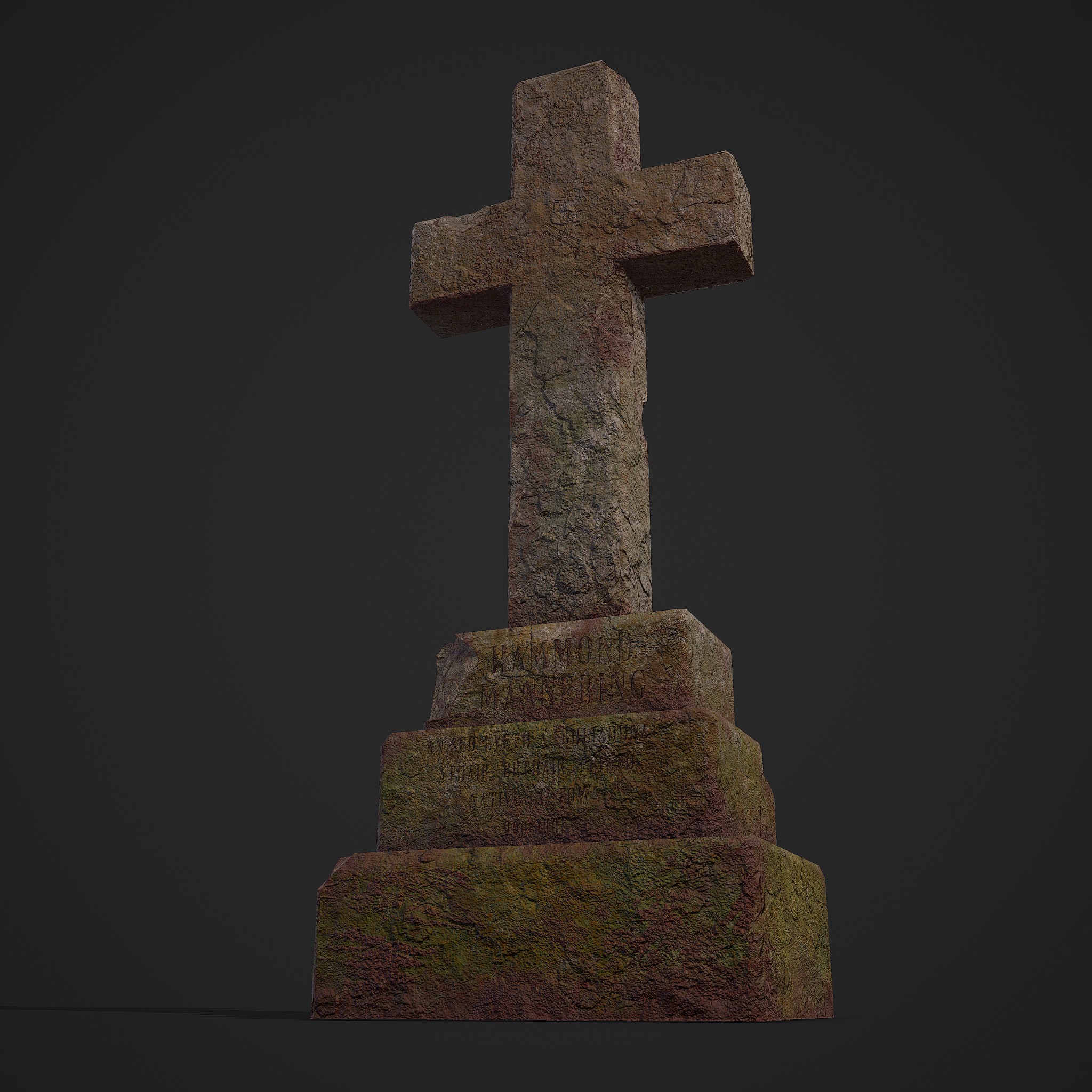 Medieval Cross Tombstone - 3D Model by Get Dead Entertainment