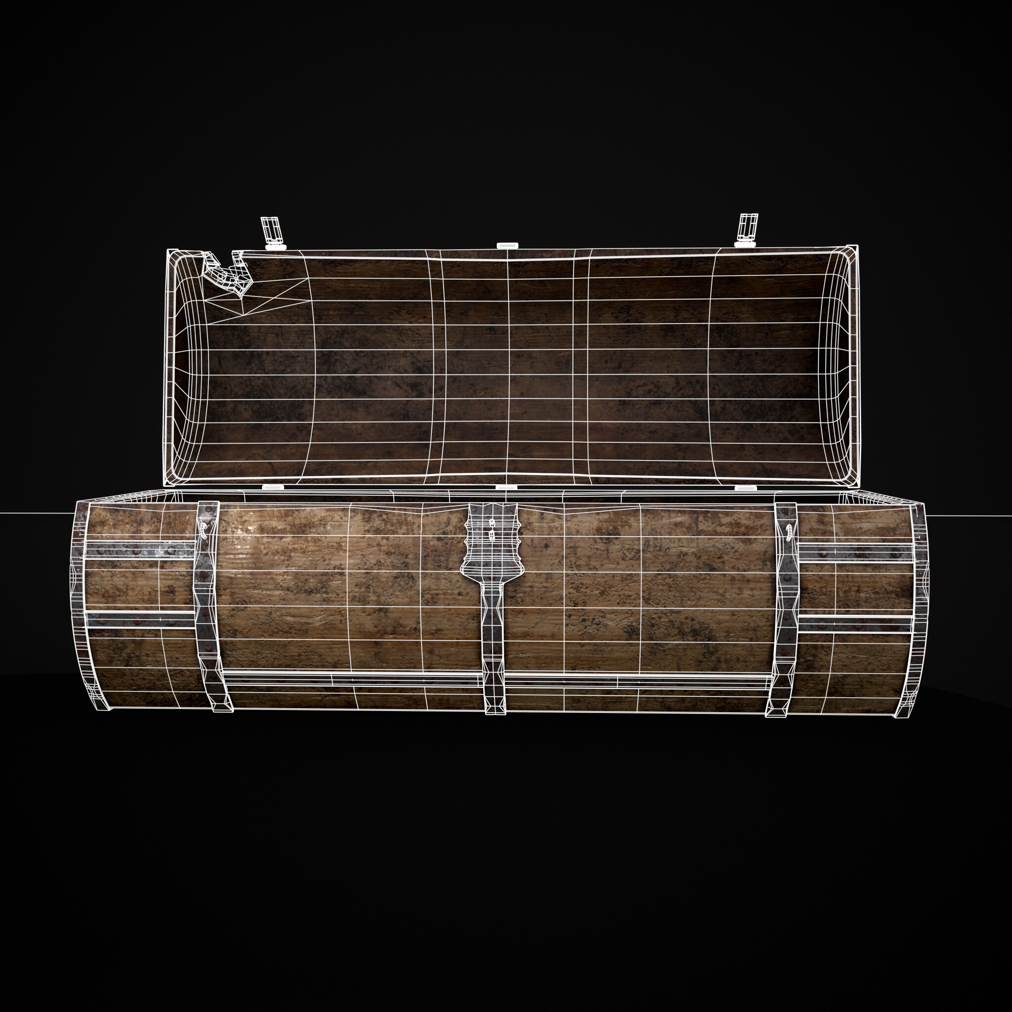Medieval Cylindrical Chest - 3D Model by Get Dead Entertainment