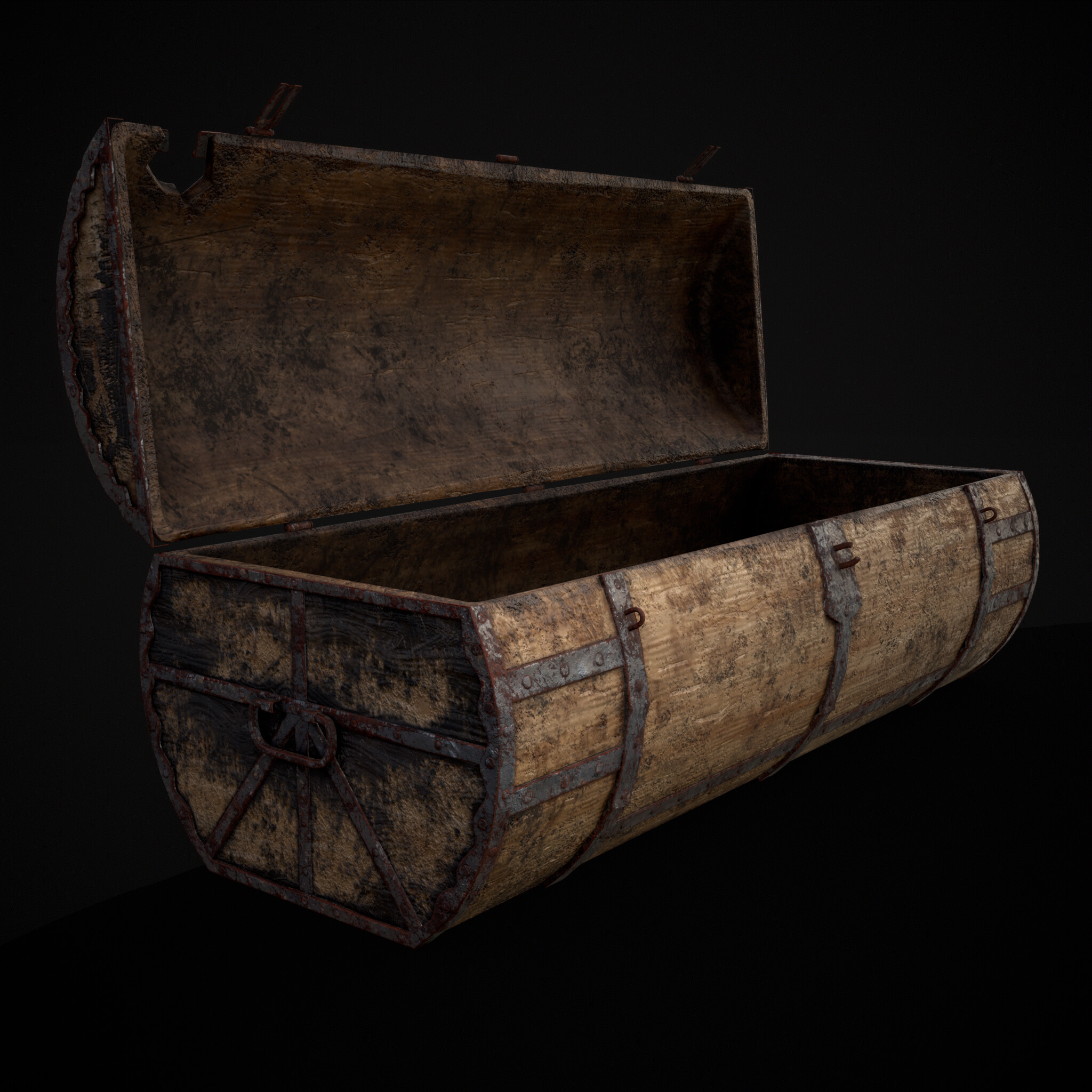 Medieval Cylindrical Chest - 3D Model by Get Dead Entertainment